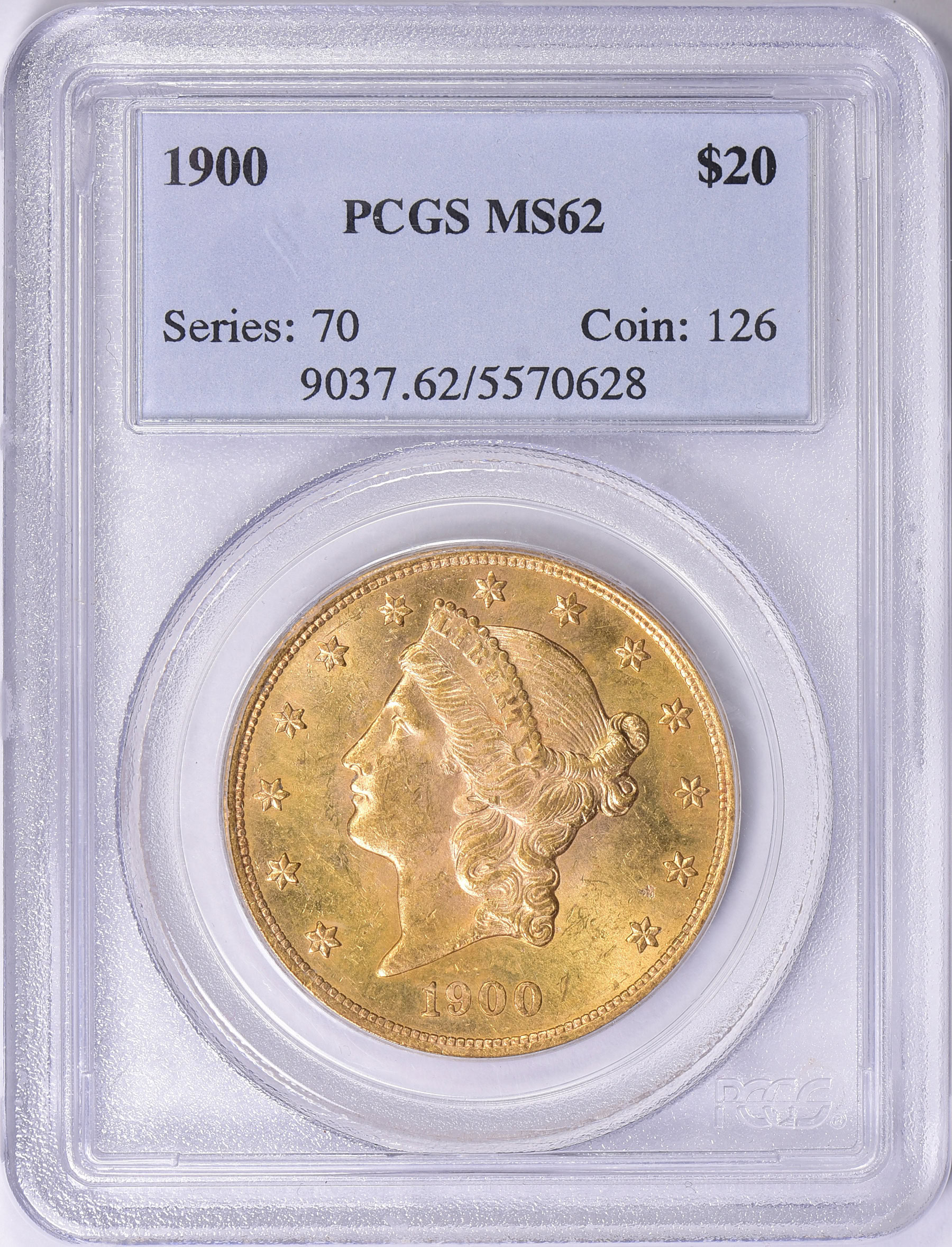 1900 Liberty Gold Double Eagle PCGS MS-62 (Item 1723543) | GreatCollections Coin Auctions