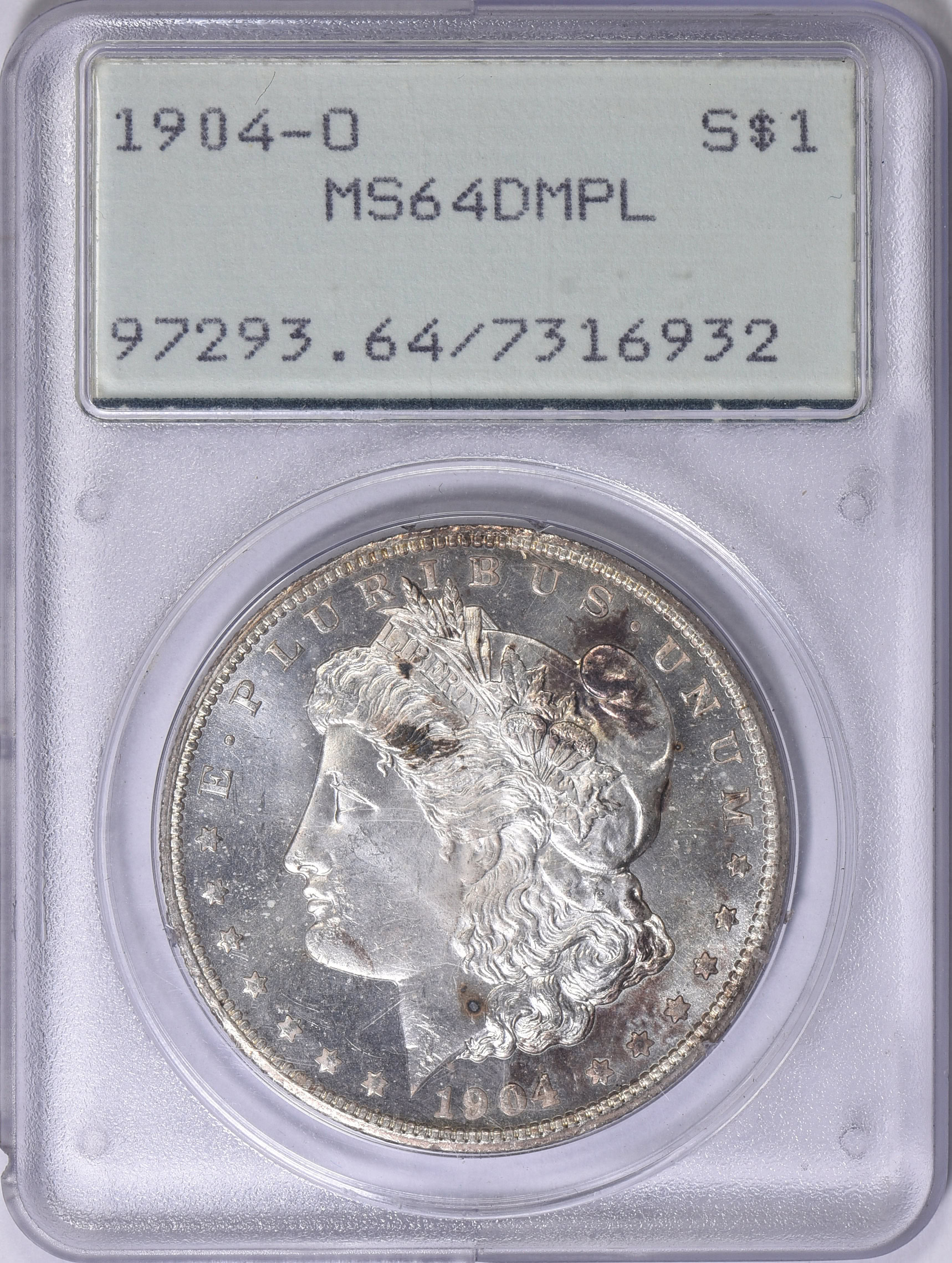 1904-O Morgan Silver Dollar PCGS MS-64 DMPL OGH (1st Gen) (Item 1723599) | GreatCollections Coin ...