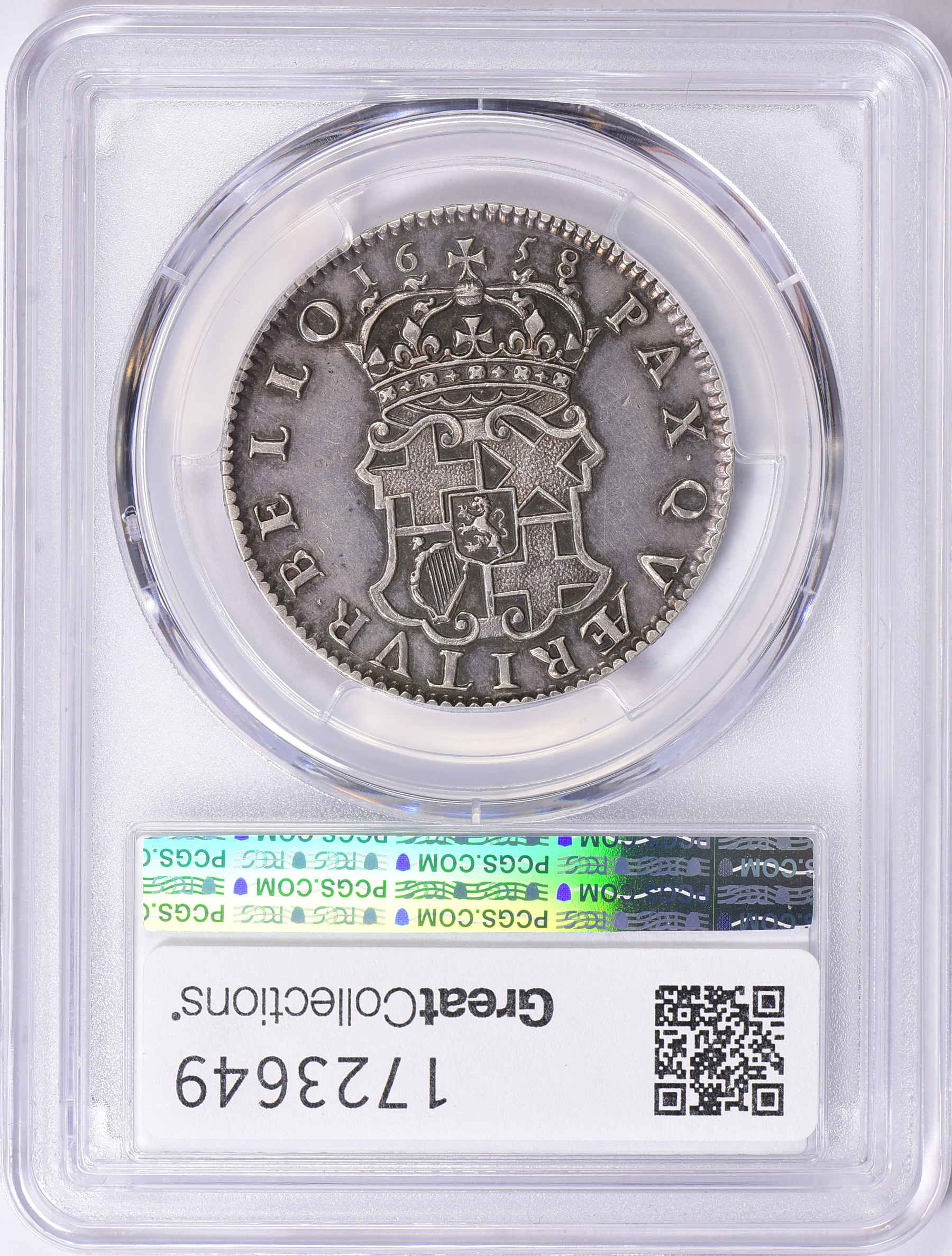 Great Britain 1658 Silver 1/2 Crown Cromwell KM-B207 PCGS AU-58 (Item ...