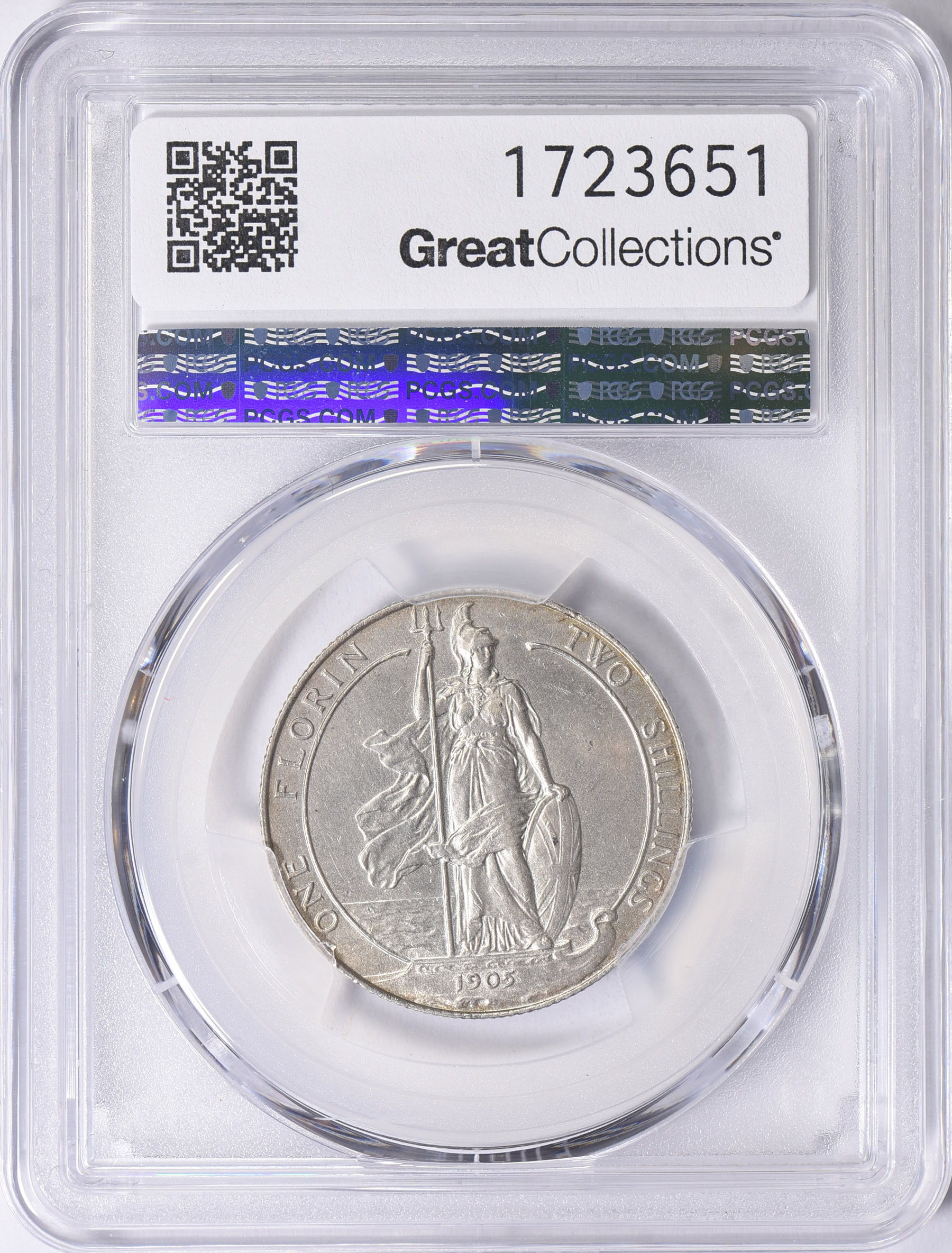 Great Britain 1905 Silver Florin KM-801 PCGS AU-58 (Item 1723651 ...