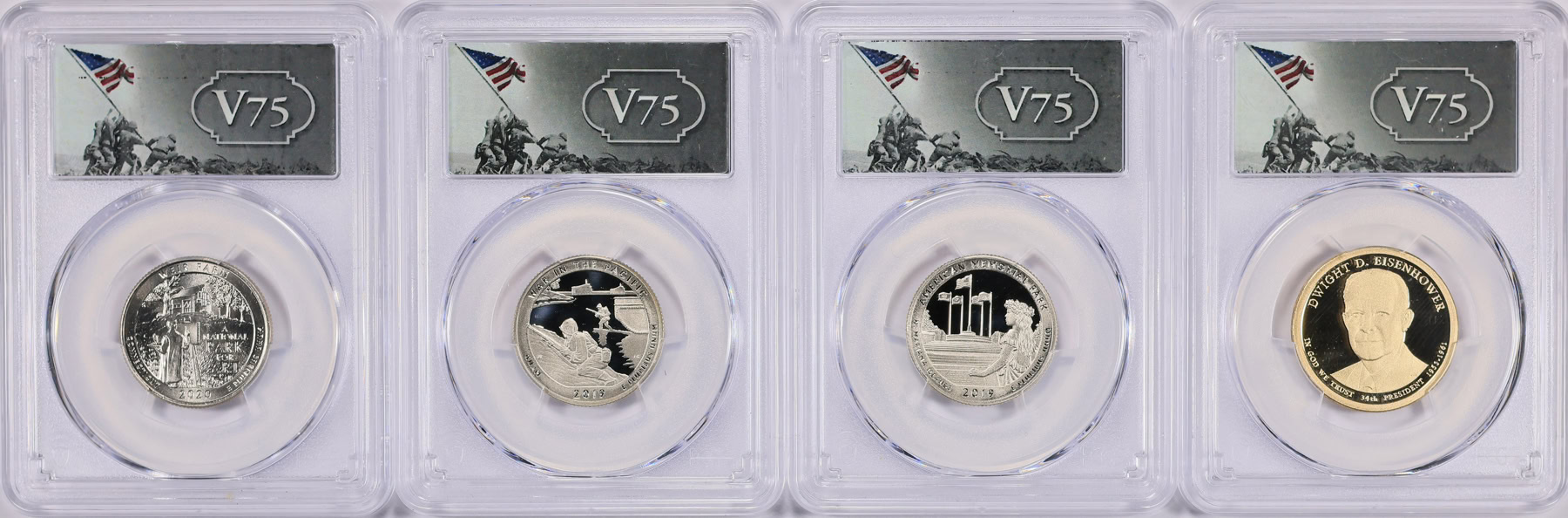 2015-S Presidential Dollar Dwight D. Eisenhower and 2019-S, 2020-W ...