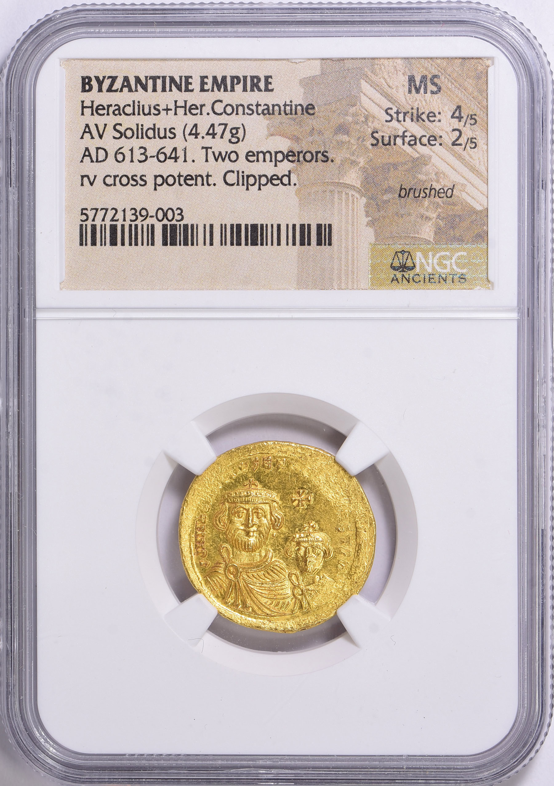 Ancient Byzantine Empire, Heraclius & Heraclius Constantine (A.D. 613 ...