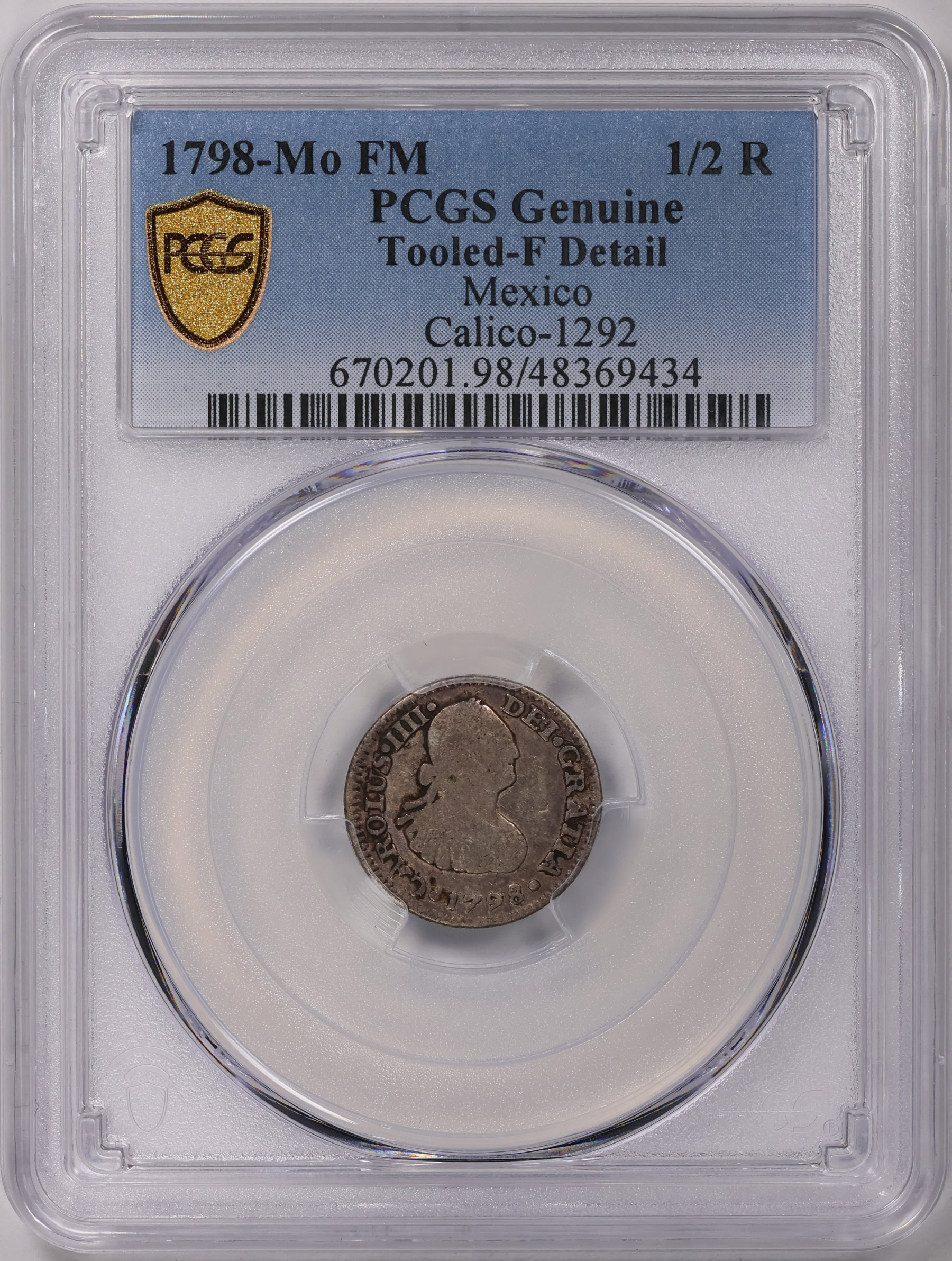 Mexico 1798-Mo FM Silver 1/2 Real KM-72 PCGS Genuine Fine Details (Item ...