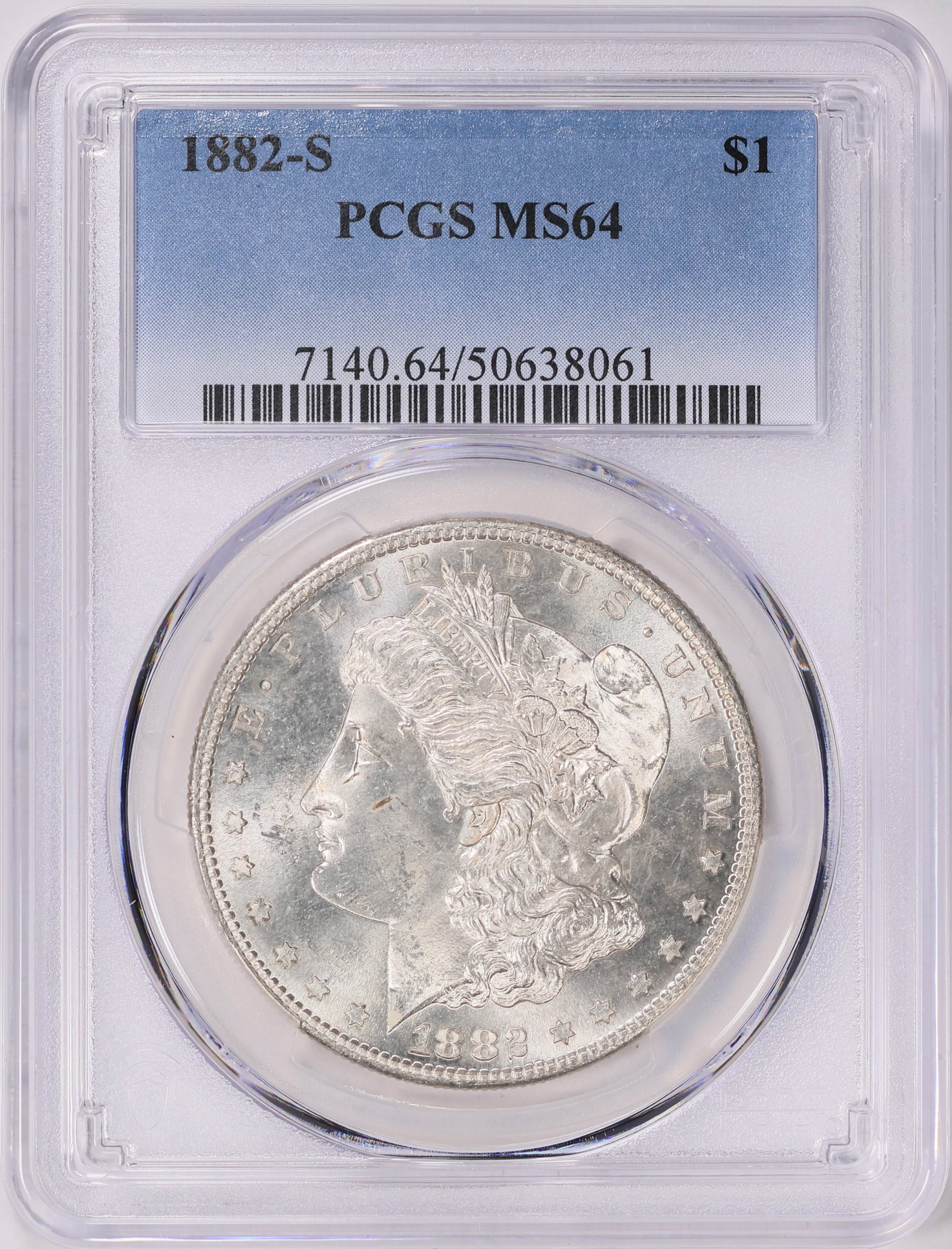1882-S Morgan Silver Dollar PCGS MS-64 (Item 1723877) | GreatCollections Coin Auctions