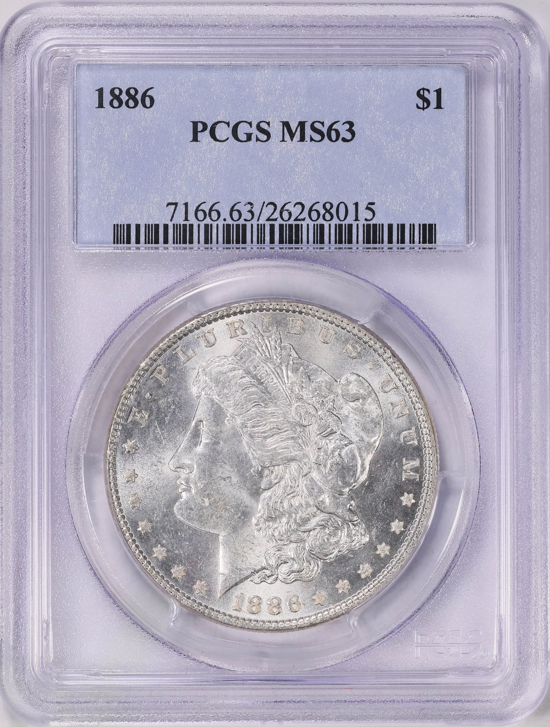 1886 Morgan Silver Dollar PCGS MS-63 (Item 1723940) | GreatCollections Coin Auctions