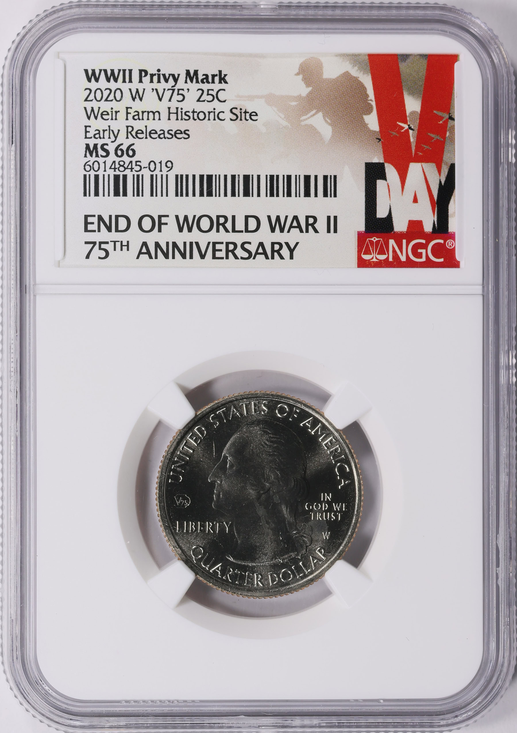 2020-W America the Beautiful Quarter Weir Farm Historic Site V75 Privy ...