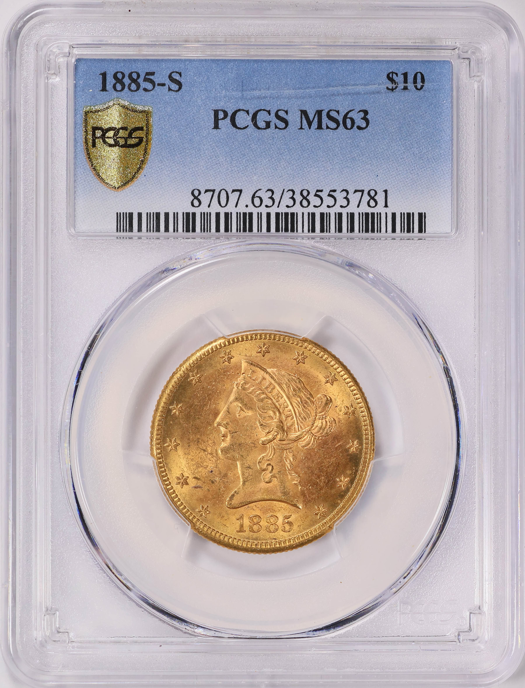 1885-S Liberty Gold Eagle PCGS MS-63 (Item 1724008) | GreatCollections Coin Auctions