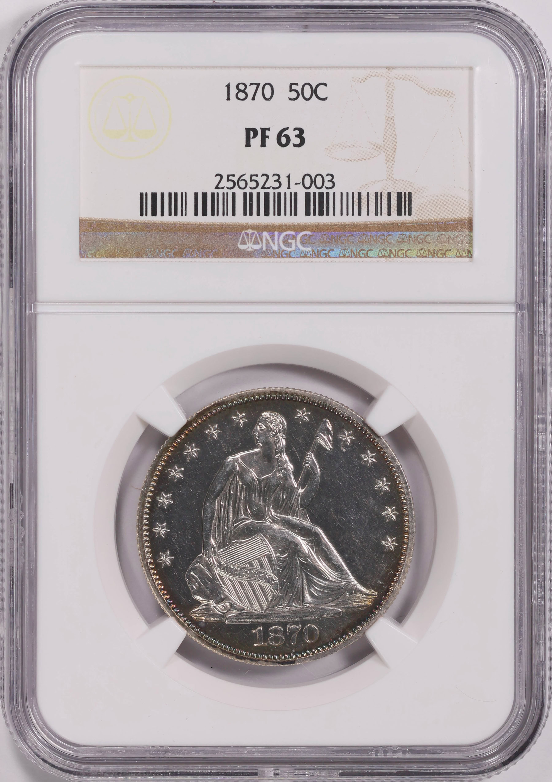1870 Seated Liberty Half Dollar NGC Proof-63 (Item 1724020) | GreatCollections Coin Auctions