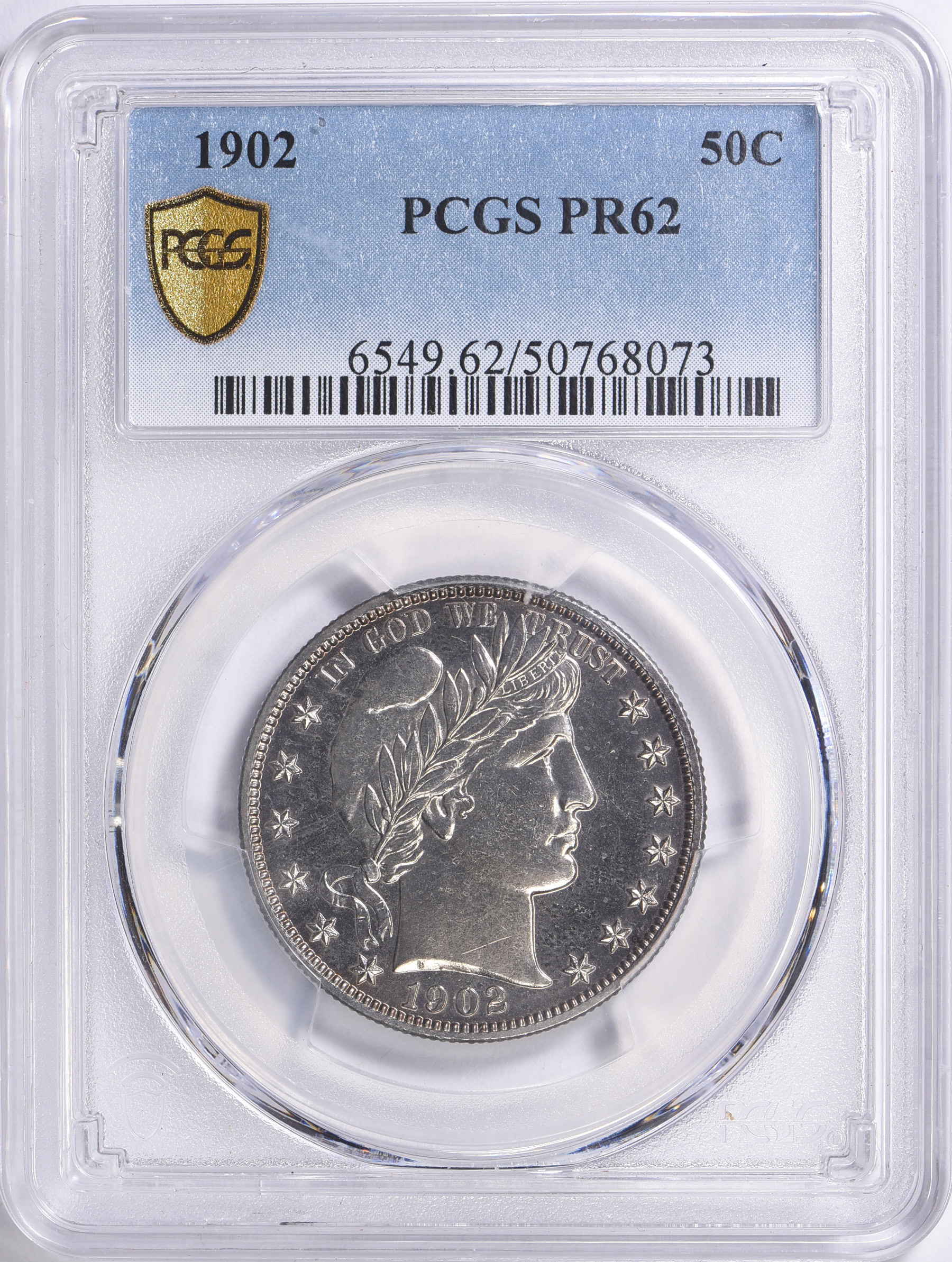 1902 Barber Half Dollar PCGS Proof-62 (Item 1724042) | GreatCollections Coin Auctions