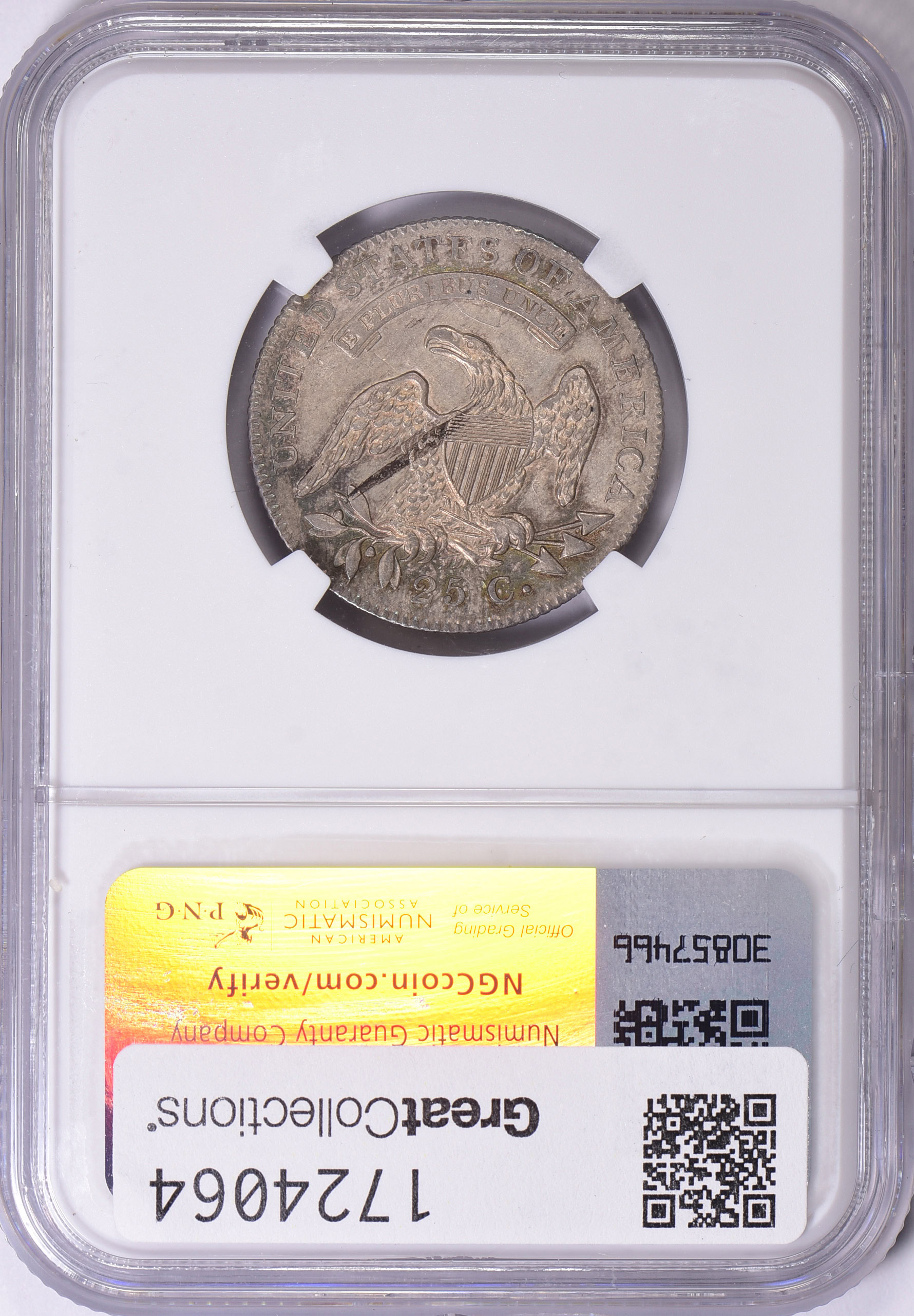 1821 Capped Bust Quarter NGC AU-58 (Item 1724064) | GreatCollections ...