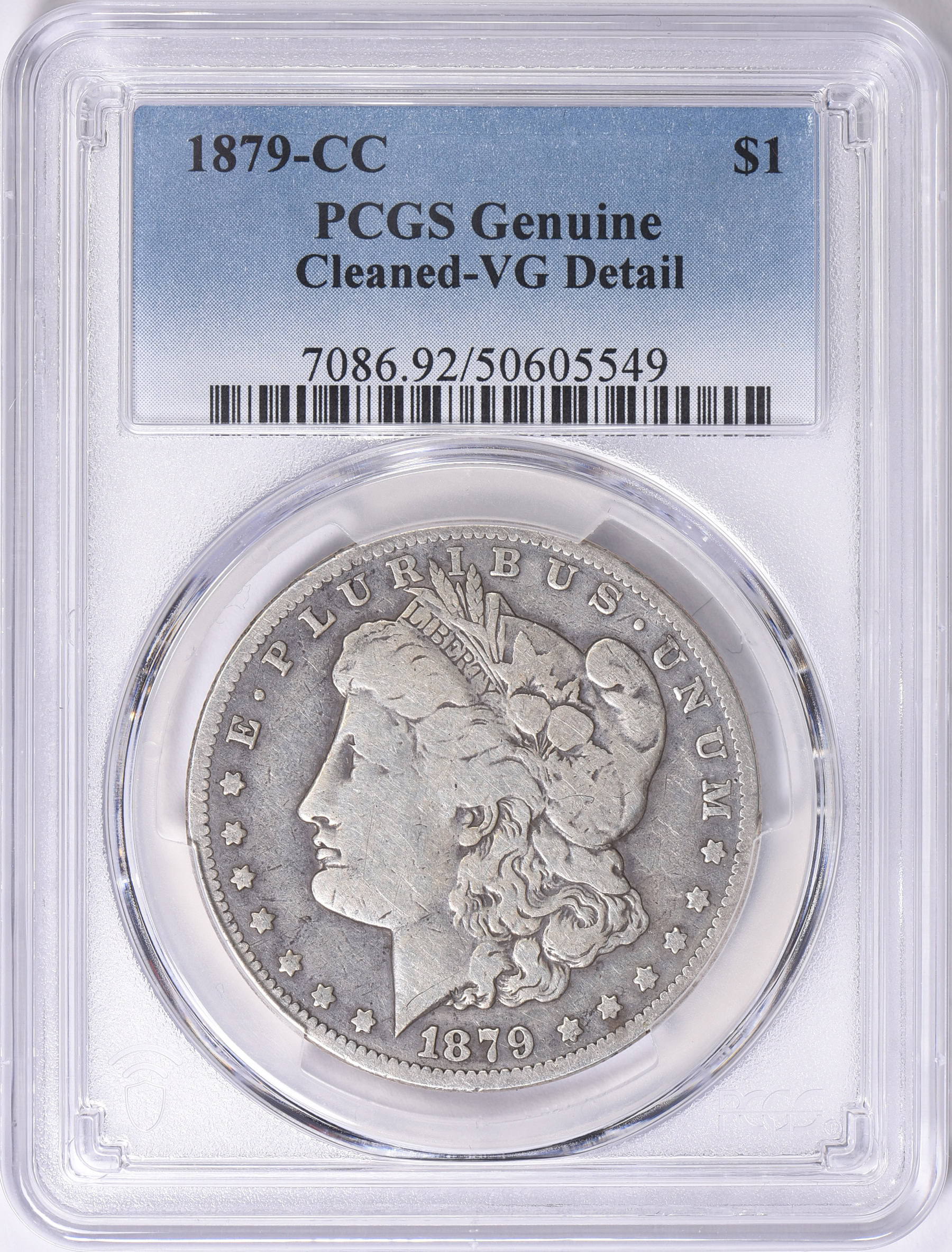 1879-CC Morgan Silver Dollar PCGS Genuine VG Details (Item 1724096) | GreatCollections Coin Auctions