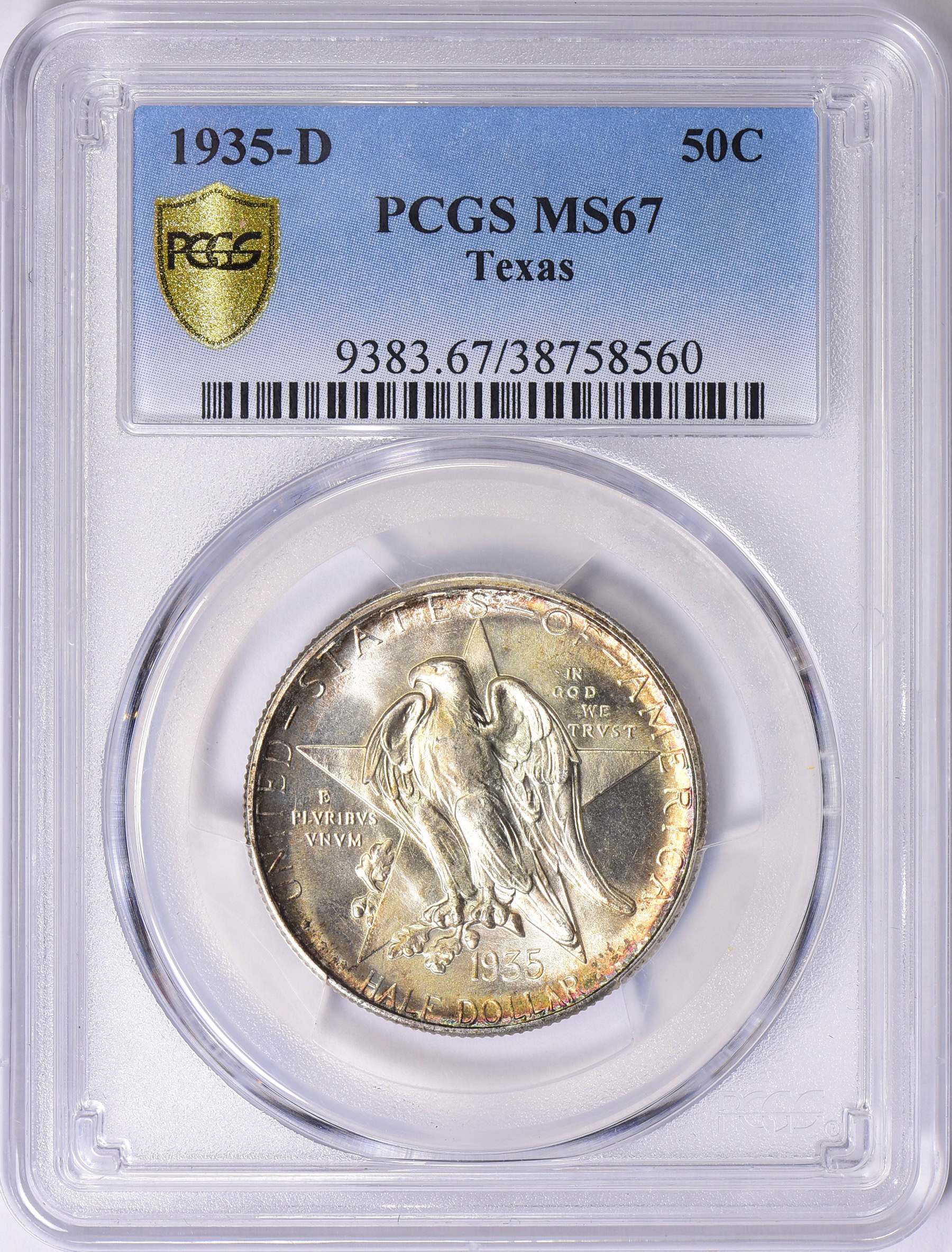 1935-D Texas Centennial Half Dollar PCGS MS-67 (Item 1724117) | GreatCollections Coin Auctions