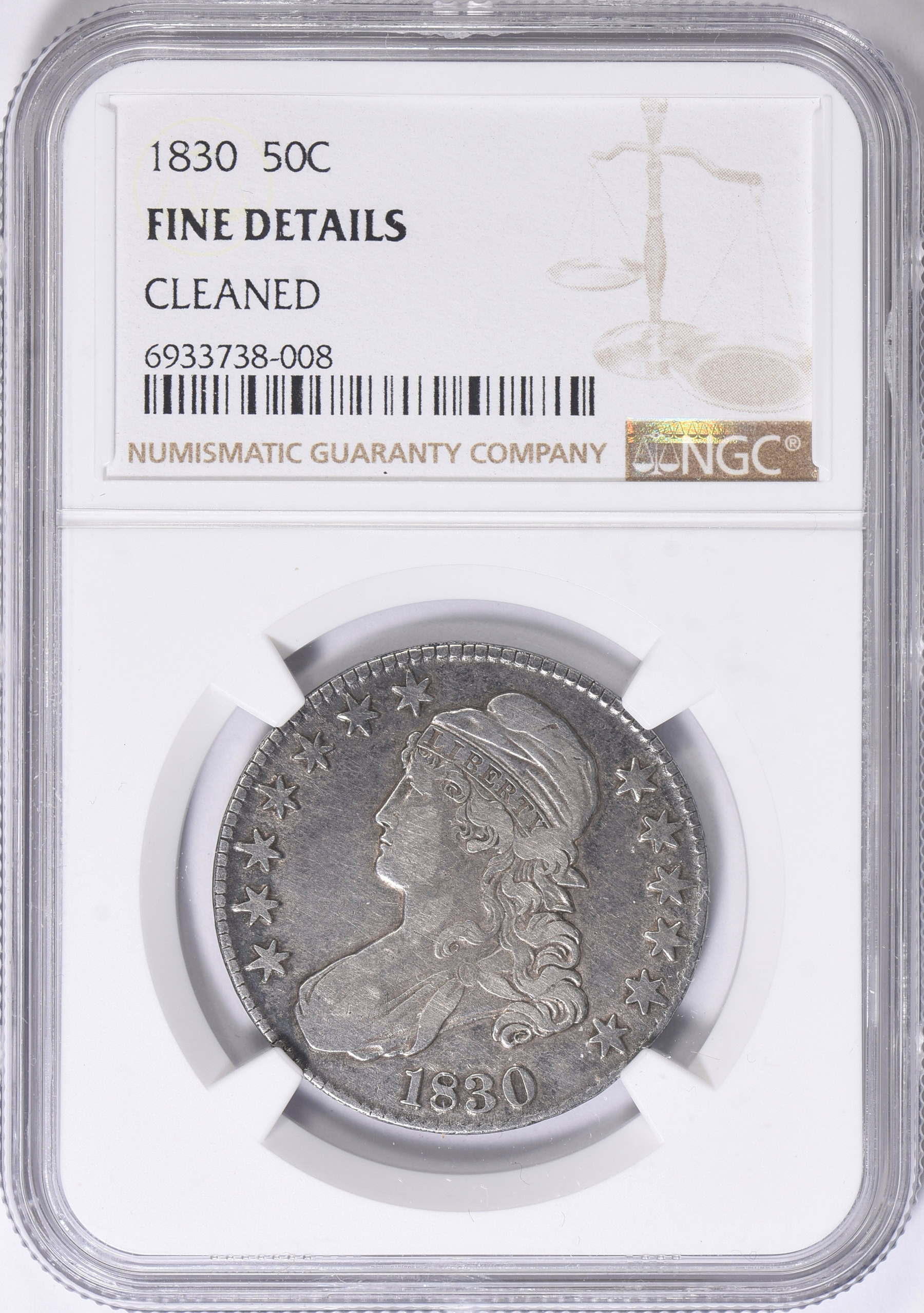 1830 Capped Bust Half Dollar NGC Fine Details (Item 1724141) | GreatCollections Coin Auctions