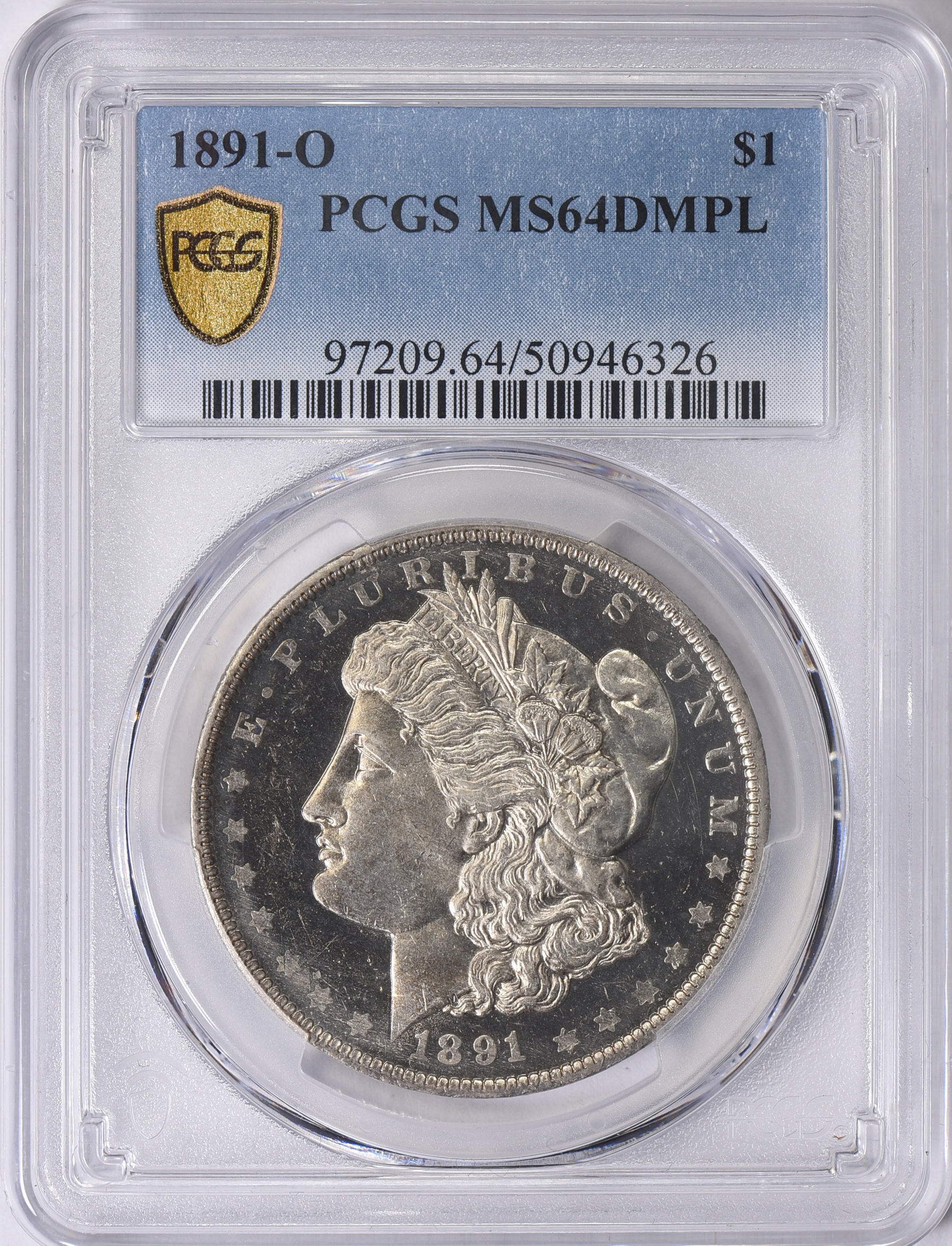 1891-O Morgan Silver Dollar PCGS MS-64 DMPL (Item 1724189) | GreatCollections Coin Auctions