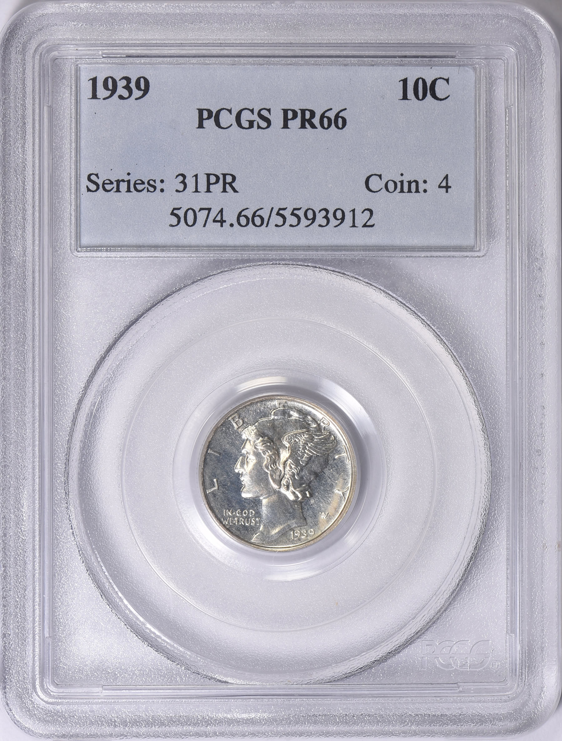 1939 Mercury Dime PCGS Proof-66 (Item 1724197) | GreatCollections Coin Auctions
