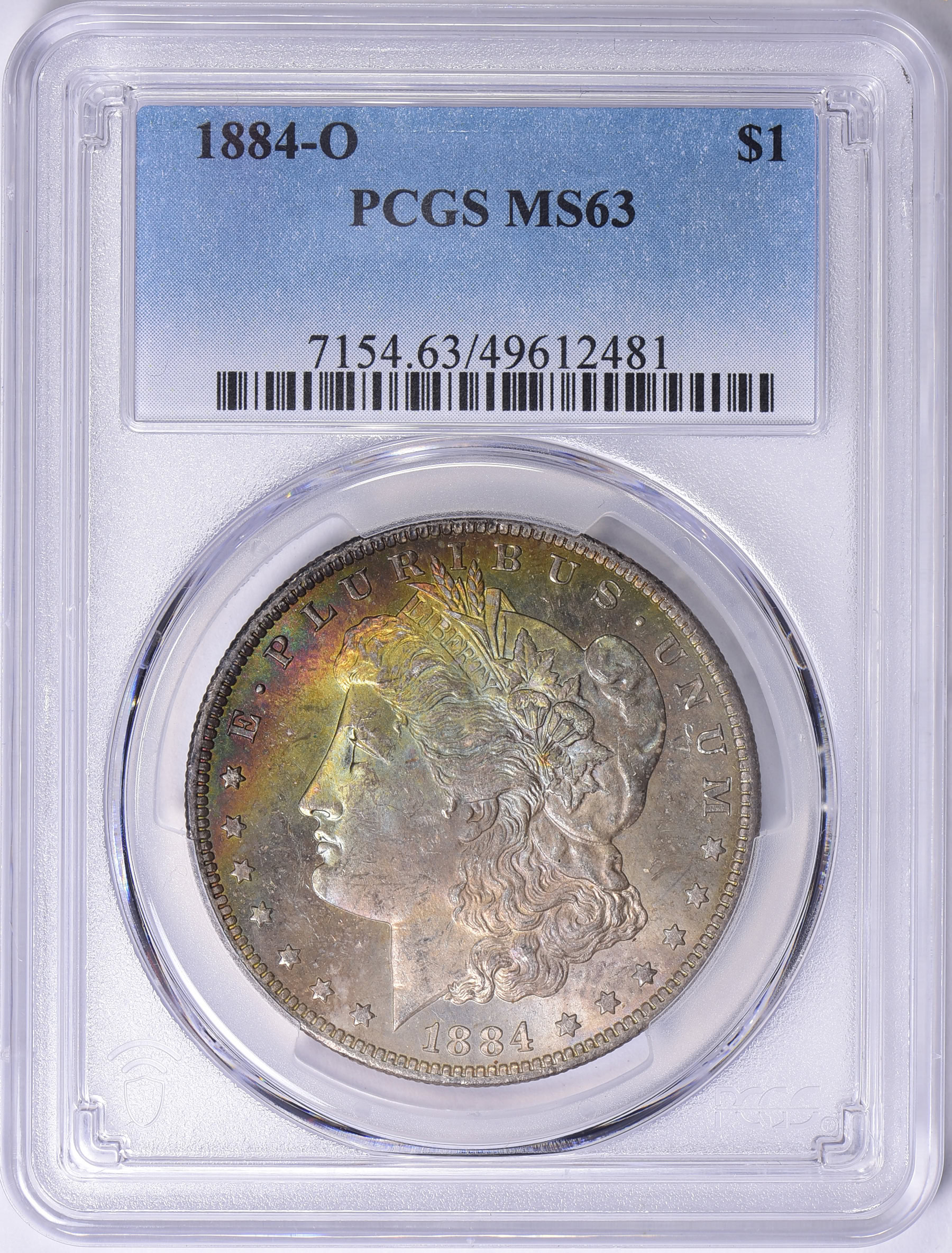 1884-O Morgan Silver Dollar PCGS MS-63 (Toned) (Item 1724284) | GreatCollections Coin Auctions