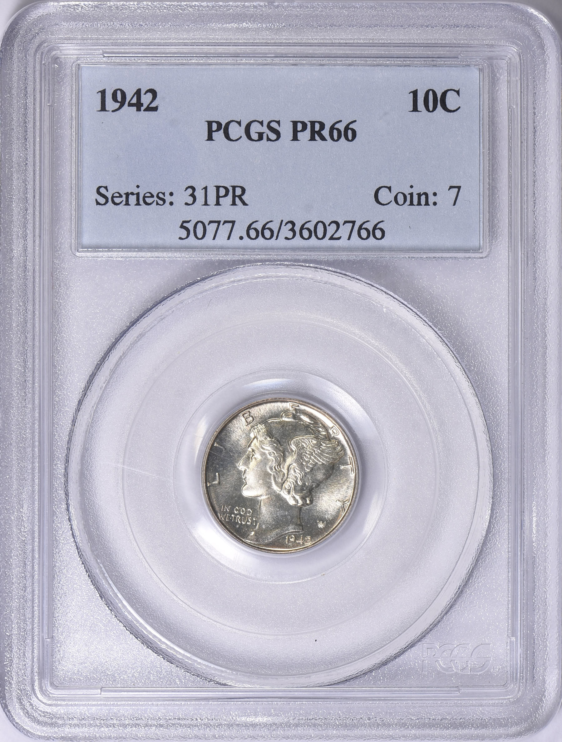 1942 Mercury Dime PCGS Proof-66 (Item 1724299) | GreatCollections Coin Auctions
