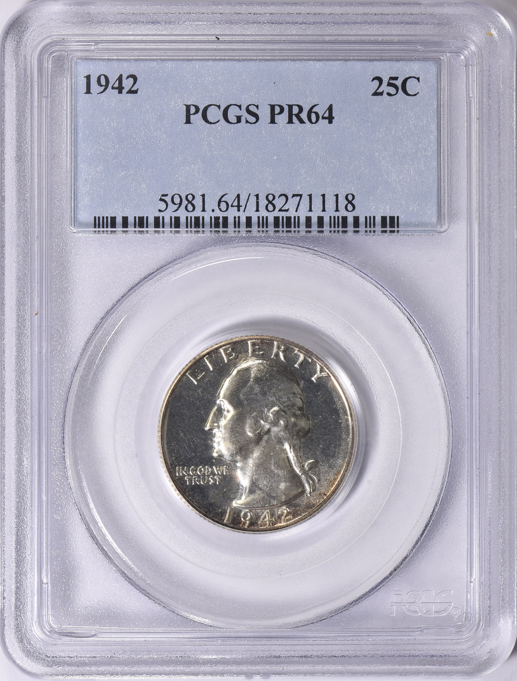 1942 Washington Quarter PCGS Proof-64 (Item 1724328) | GreatCollections Coin Auctions