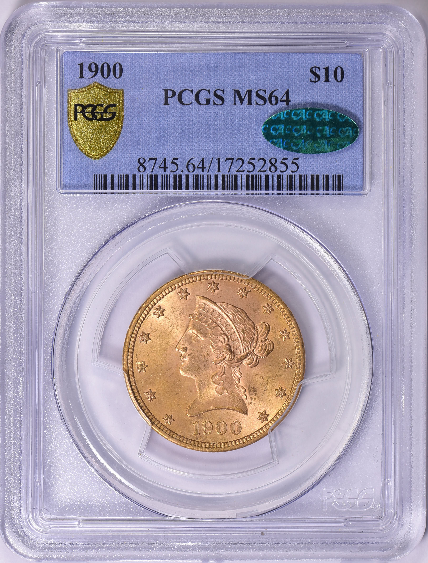 1900 Liberty Gold Eagle PCGS MS-64 (CAC Green) (Item 1724336) | GreatCollections Coin Auctions
