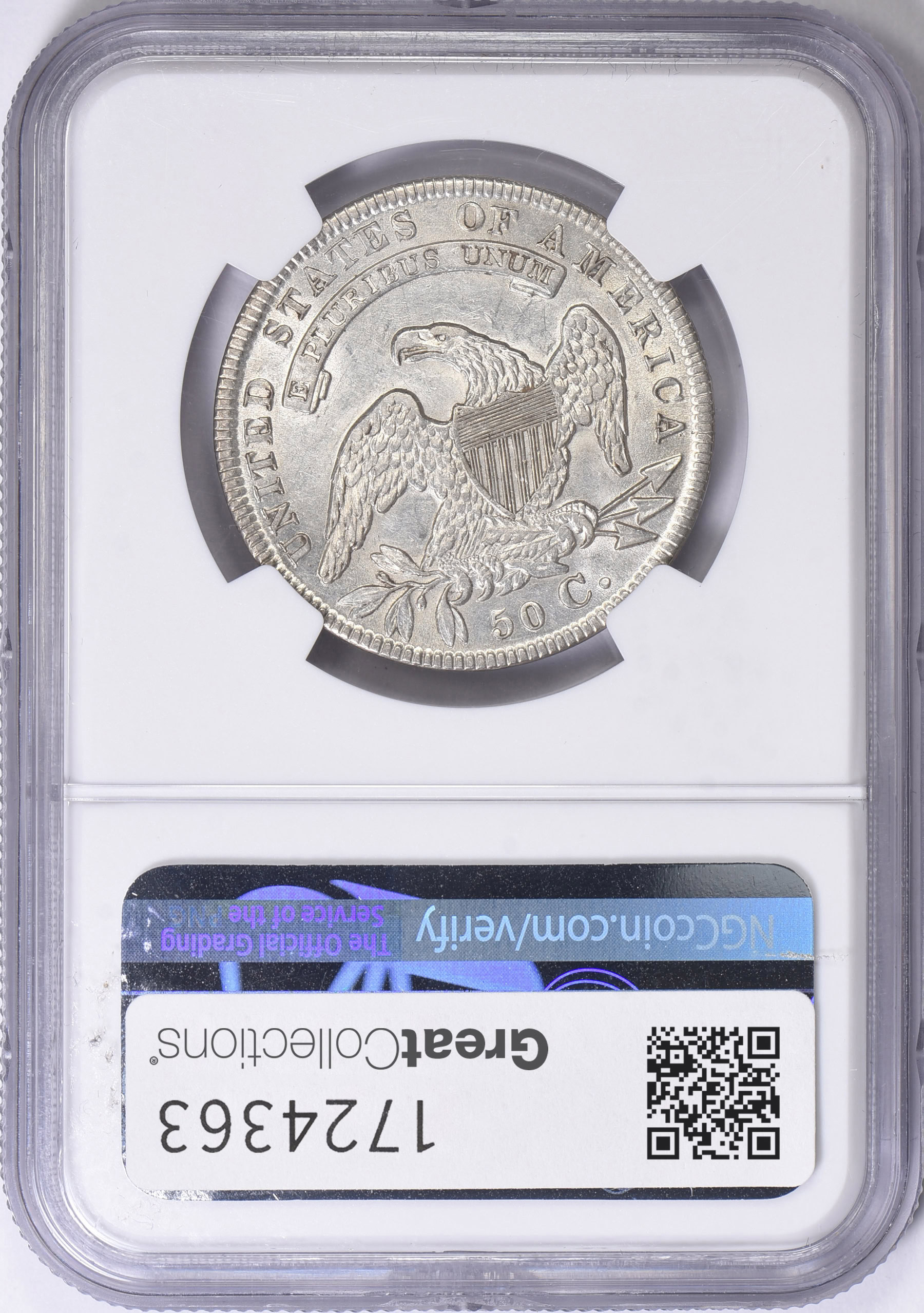 1834 Capped Bust Half Dollar Small Date, Small Letters Overton 111 NGC AU-58 (Item 1724363 ...