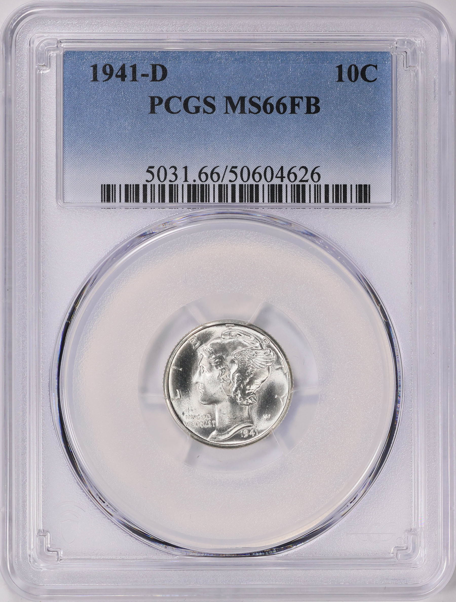 1941-D Mercury Dime PCGS MS-66 FB (Item 1724366) | GreatCollections Coin Auctions