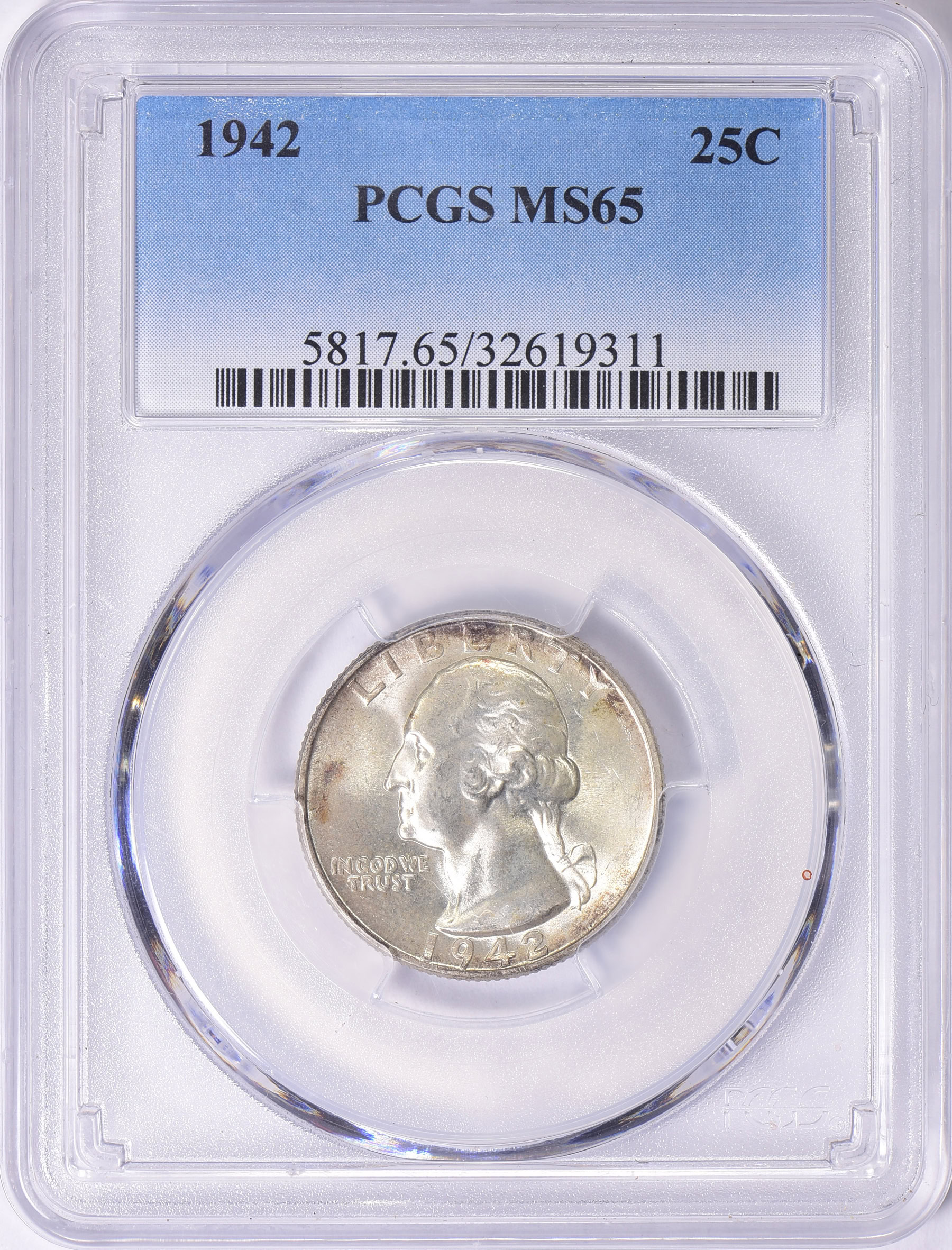 1942 Washington Quarter PCGS MS-65 (Item 1724418) | GreatCollections Coin Auctions