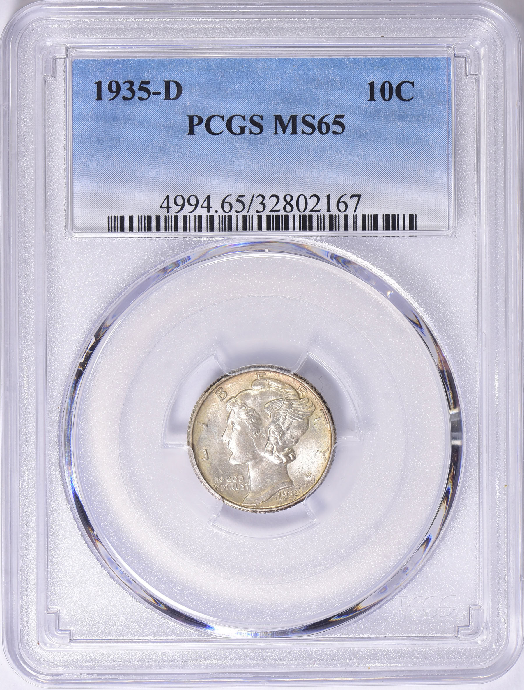 1935-D Mercury Dime PCGS MS-65 (Item 1724441) | GreatCollections Coin Auctions
