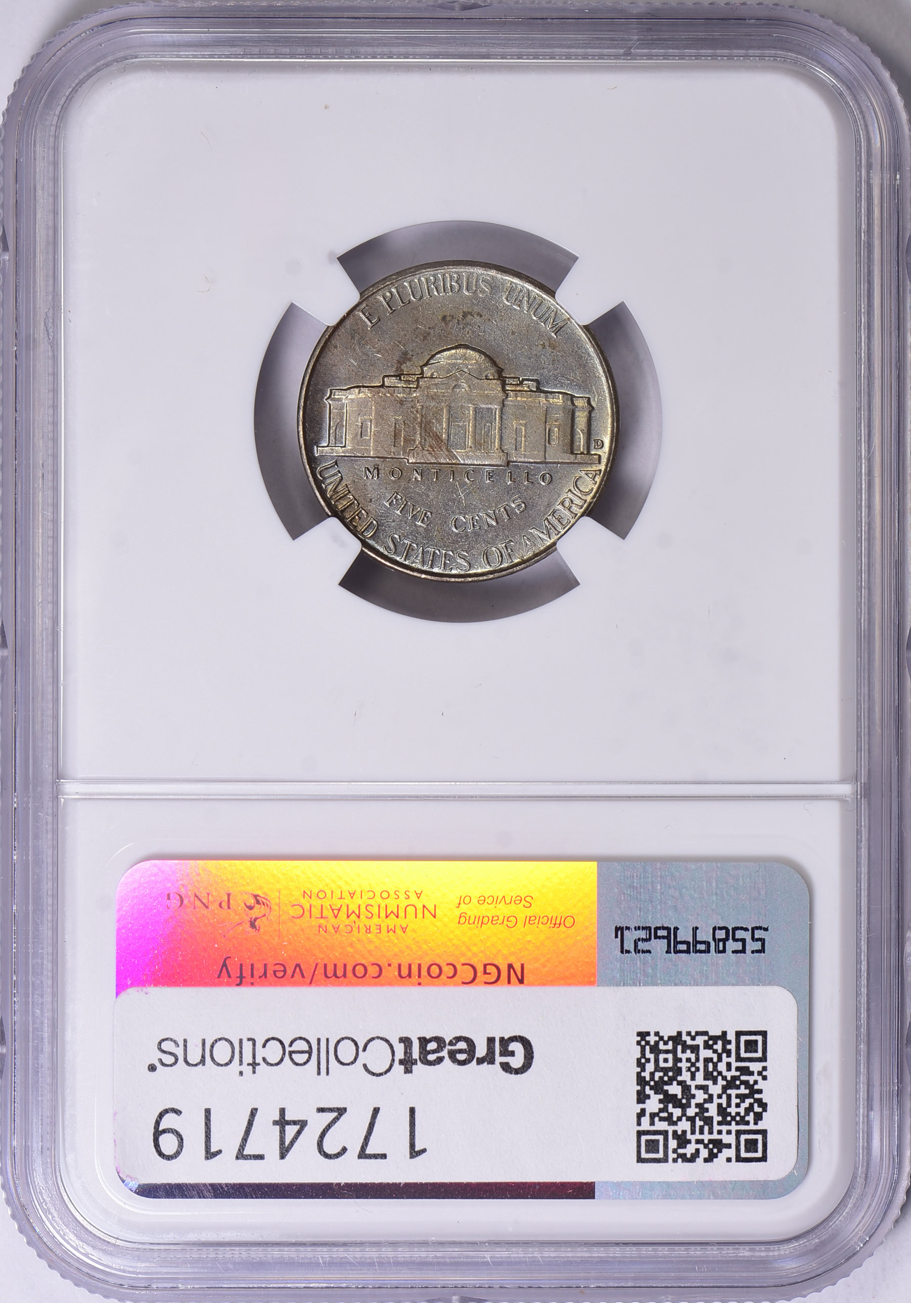 1958-D Jefferson Nickel NGC MS-64 (Toned) (Item 1724719 ...