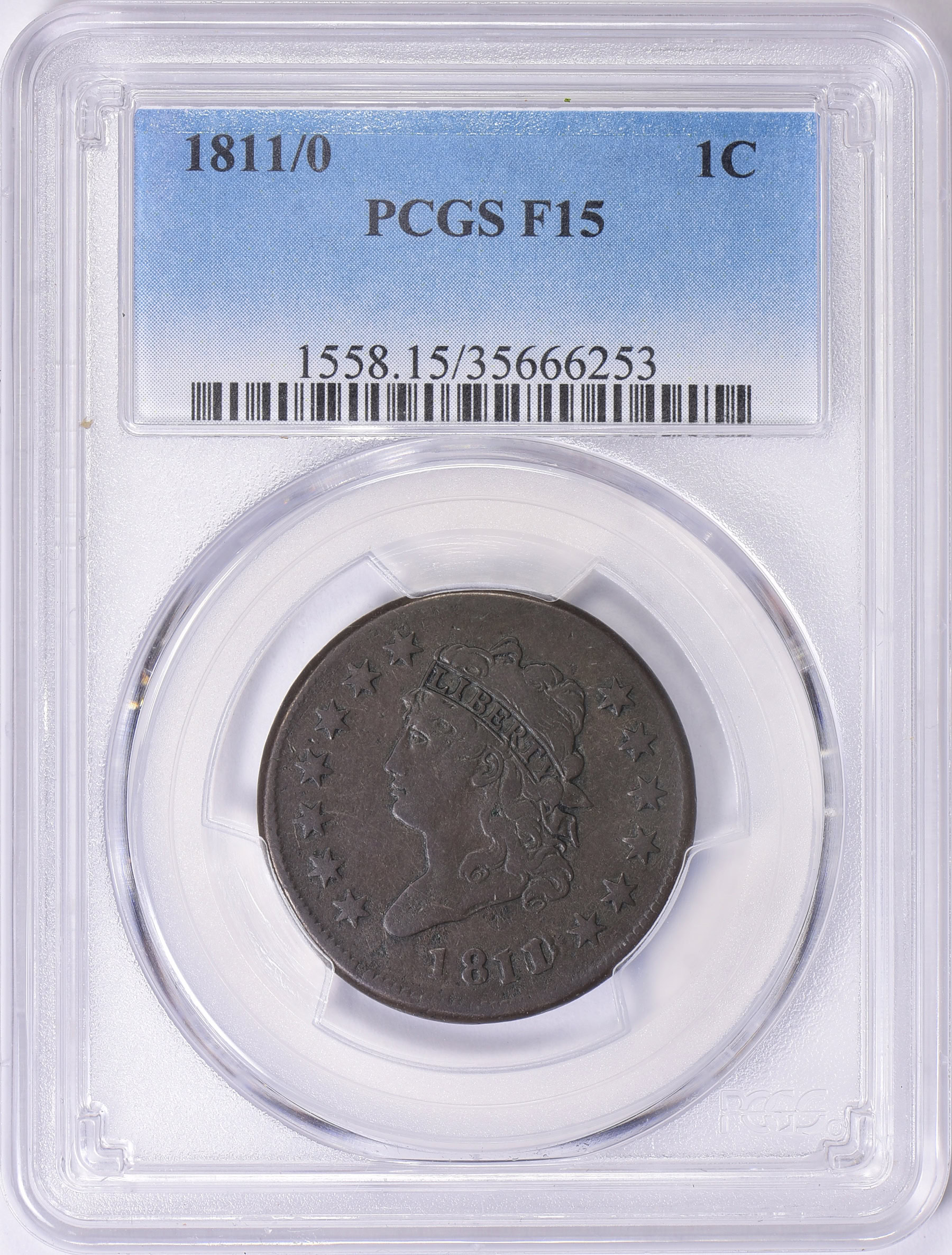 1811/0 Classic Cent PCGS F-15 BN (Item 1724750) | GreatCollections Coin ...