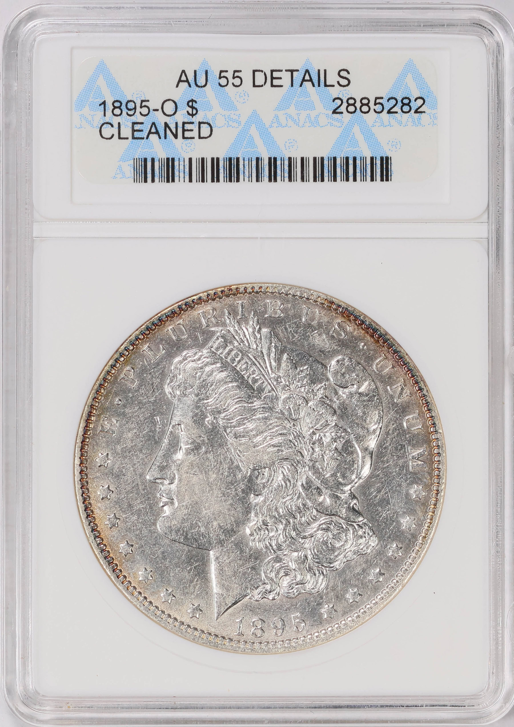 1895-O Morgan Silver Dollar ANACS AU-55 OH Details (Item 1724835) | GreatCollections Coin Auctions