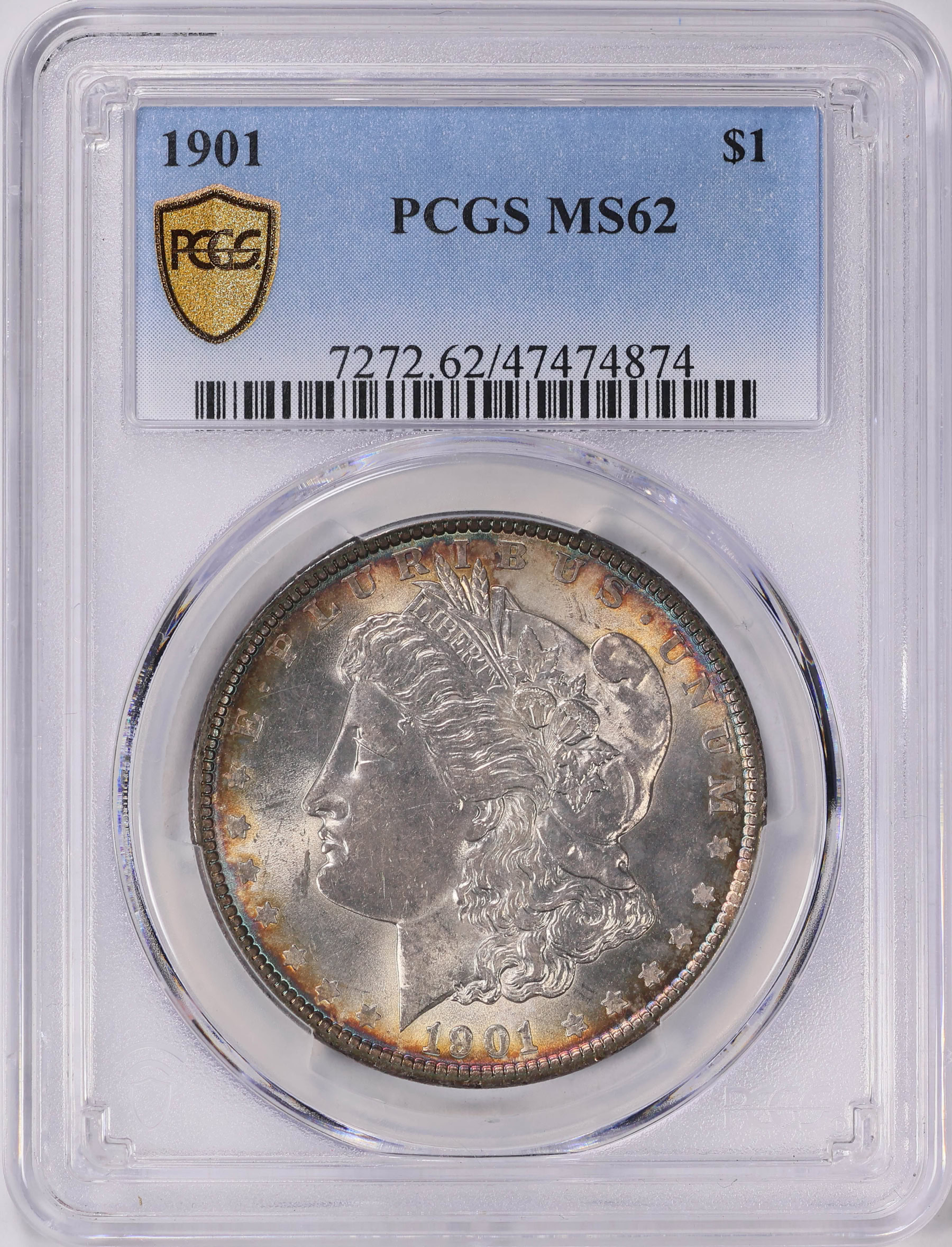 1901 Morgan Silver Dollar PCGS MS-62 (Toned) (Item 1724868) | GreatCollections Coin Auctions