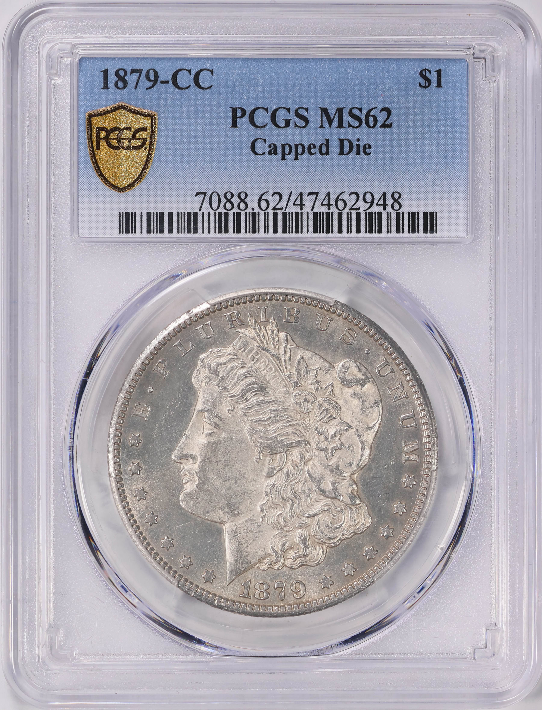 1879-CC Morgan Silver Dollar Capped Die PCGS MS-62 (Item 1724871) | GreatCollections Coin Auctions