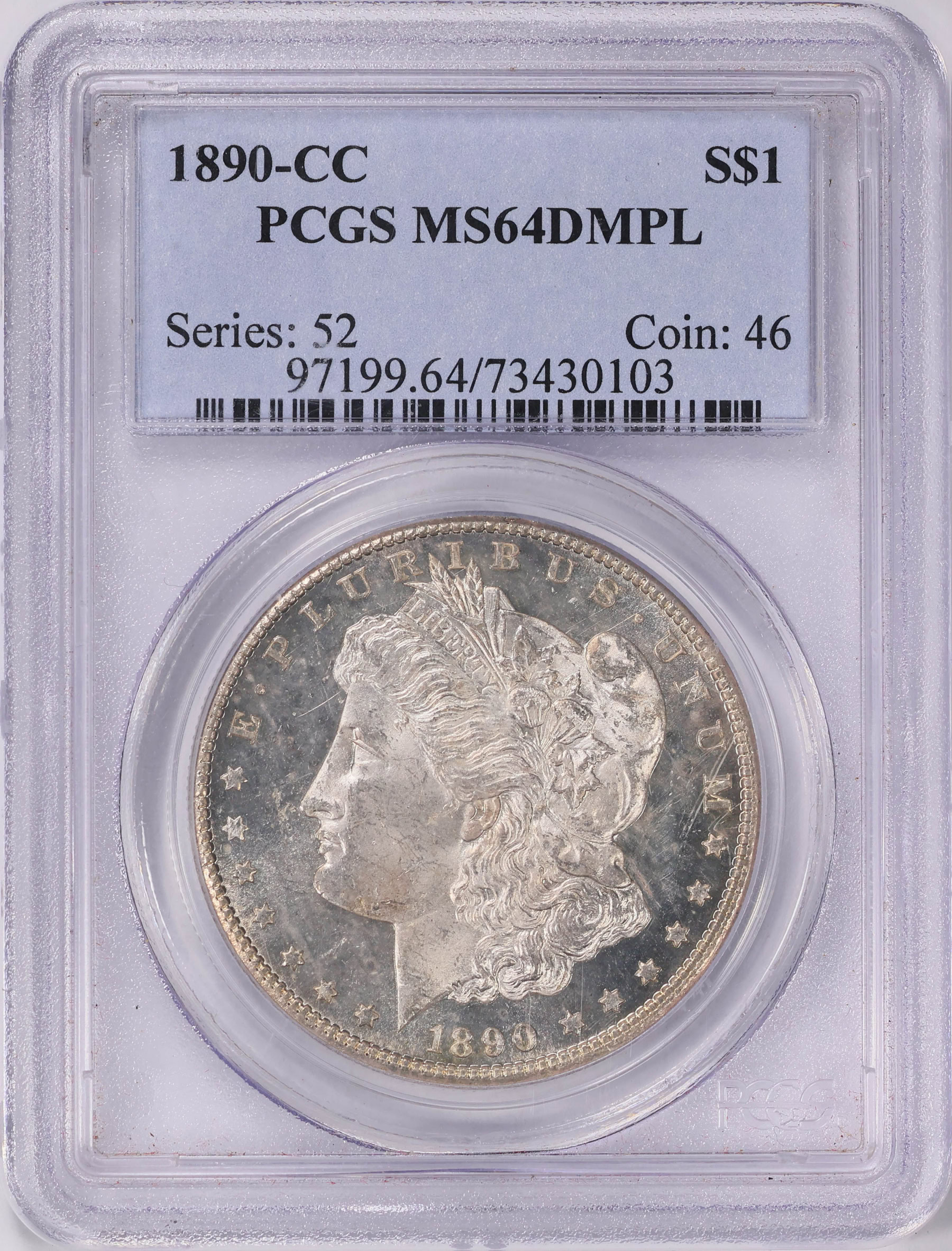 1890-CC Morgan Silver Dollar PCGS MS-64 DMPL (Item 1724874) | GreatCollections Coin Auctions