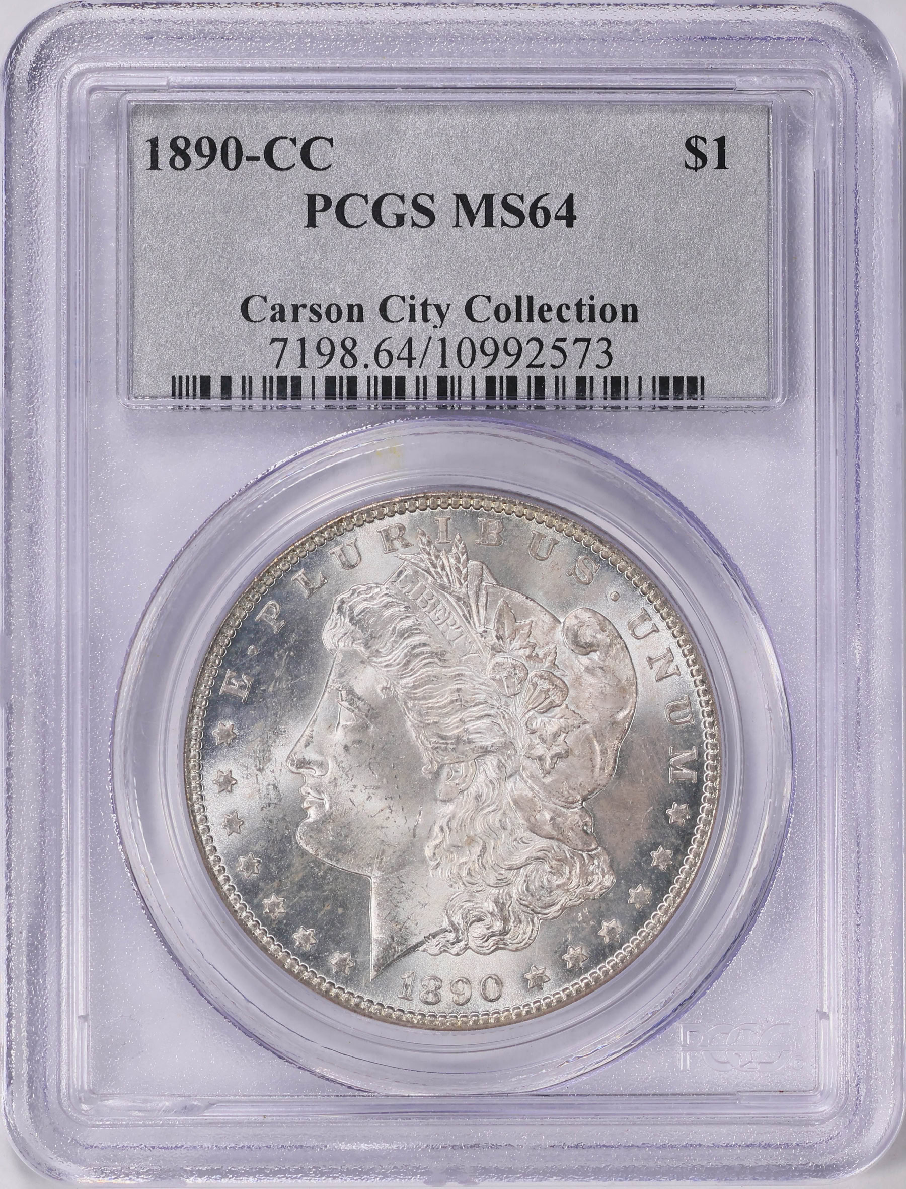 1890-CC Morgan Silver Dollar PCGS MS-64 (Carson City Collection) (Item 1724880 ...