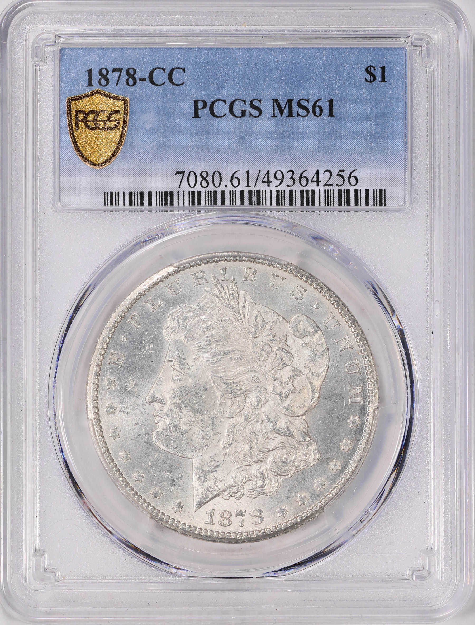 1878-CC Morgan Silver Dollar PCGS MS-61 (Item 1724965) | GreatCollections Coin Auctions