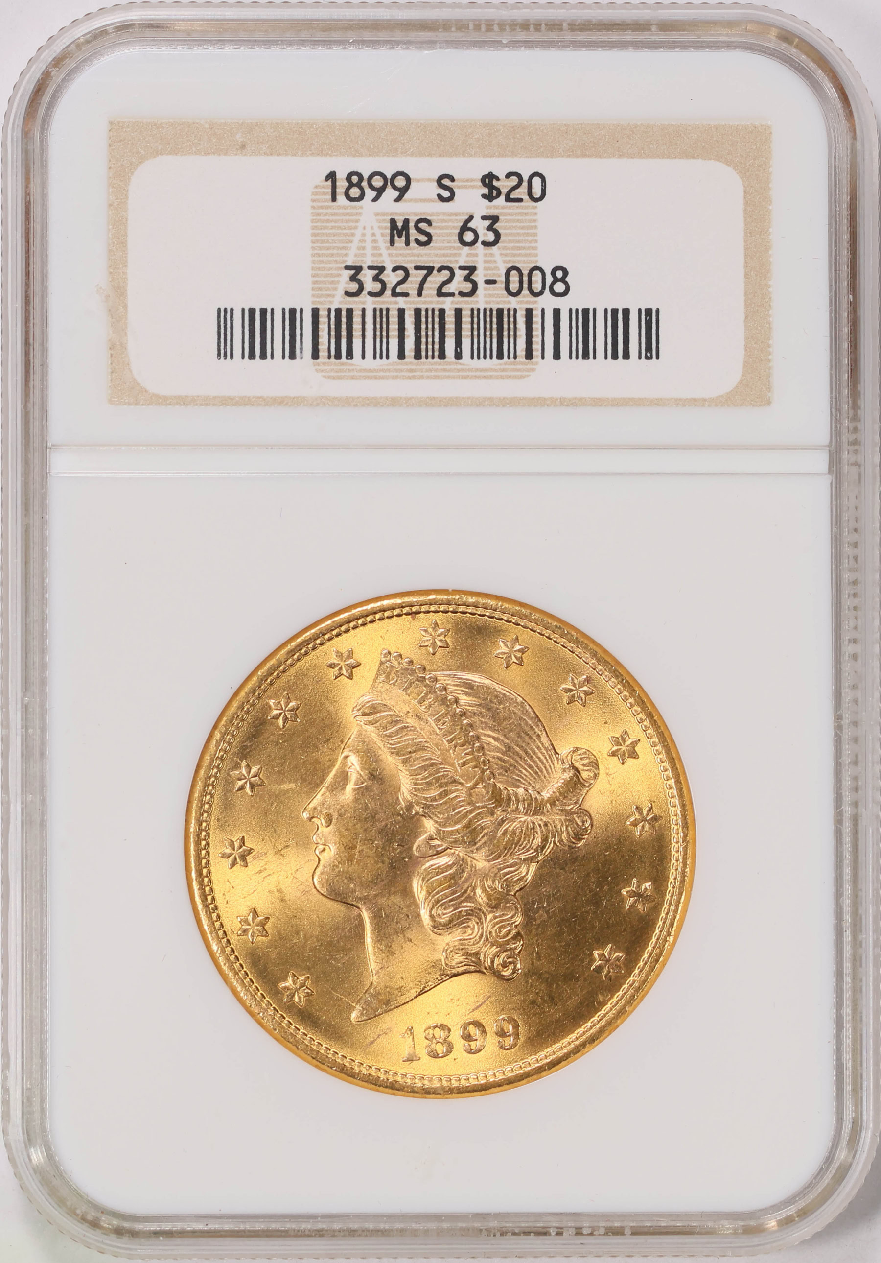 1899-S Liberty Gold Double Eagle NGC MS-63 (Item 1725038) | GreatCollections Coin Auctions