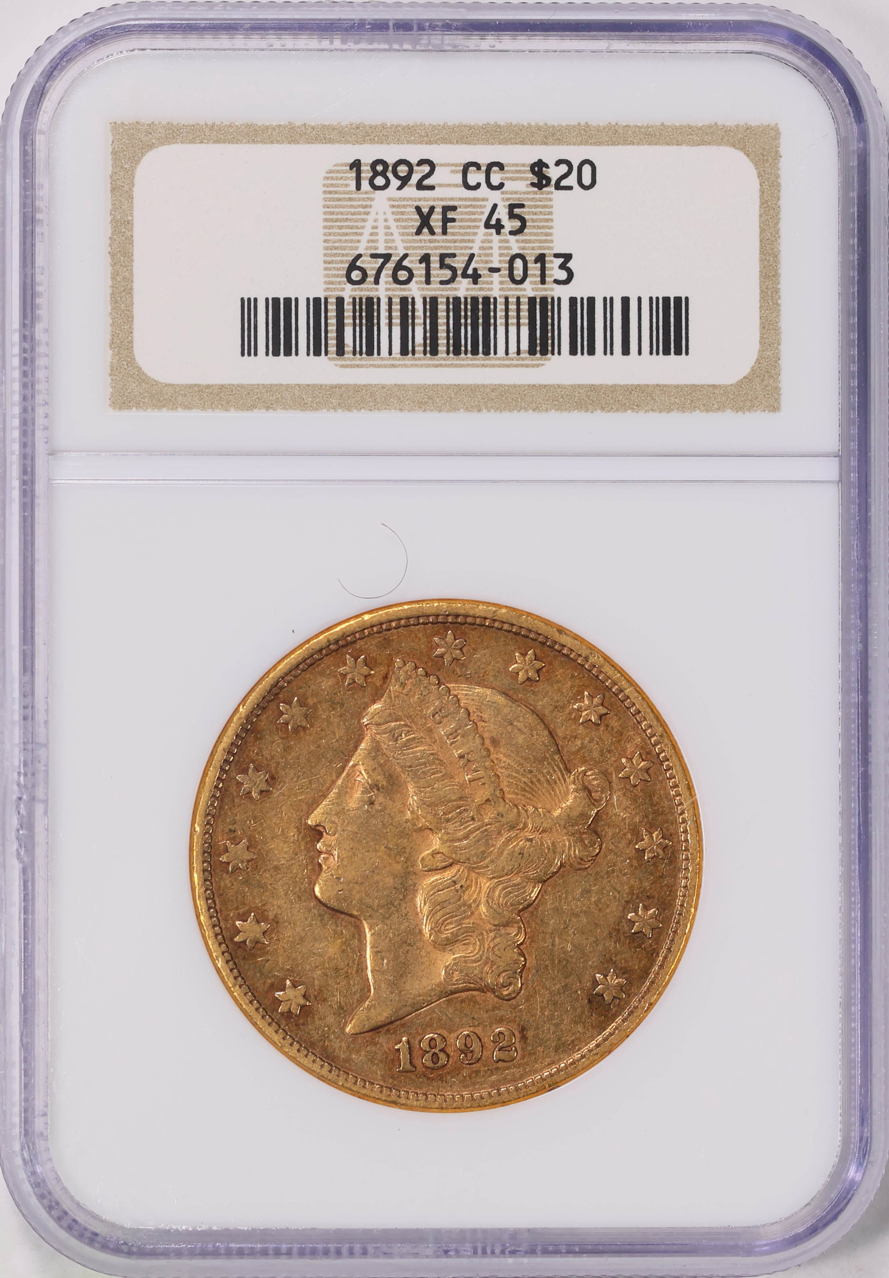 1892-CC Liberty Gold Double Eagle NGC XF-45 (Item 1725046) | GreatCollections Coin Auctions