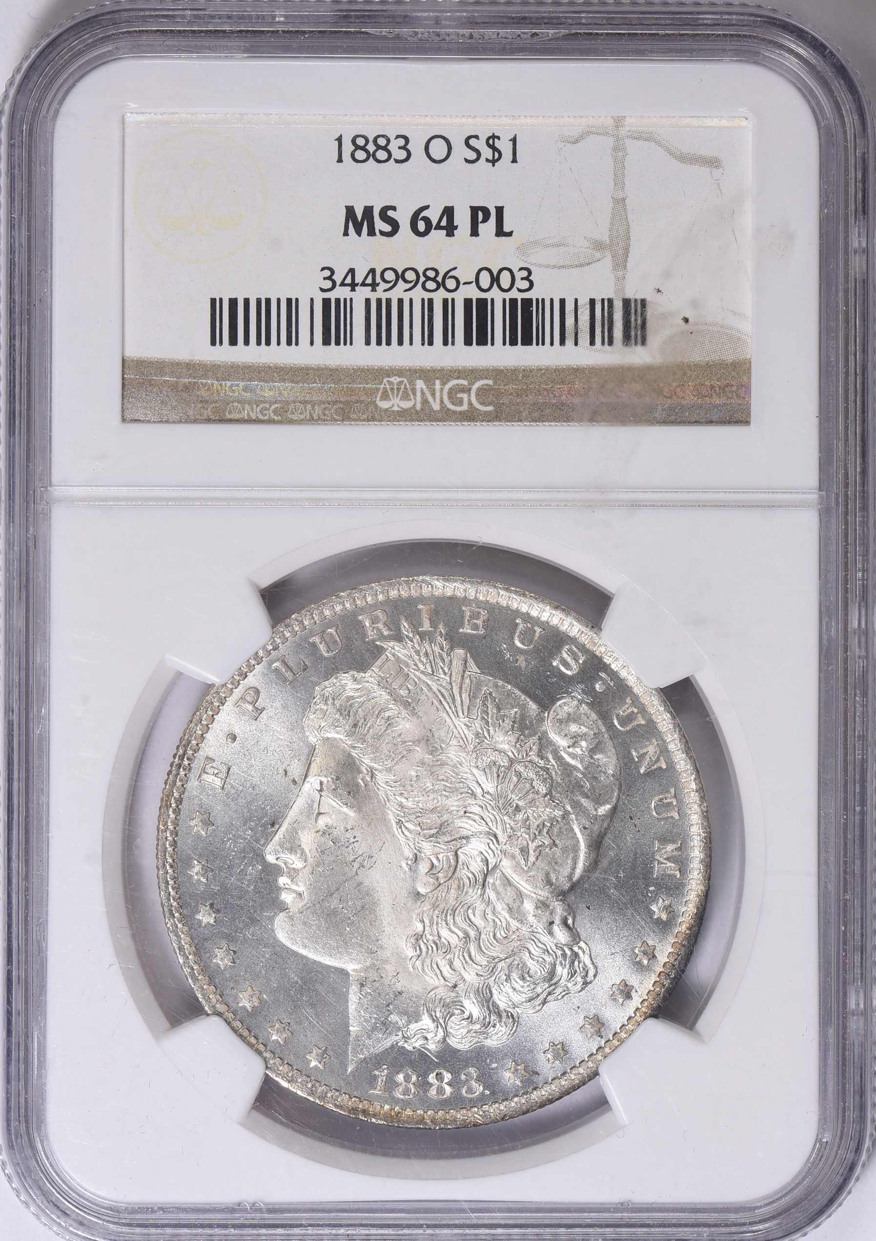 1883-O Morgan Silver Dollar NGC MS-64 PL (Item 1725051) | GreatCollections Coin Auctions