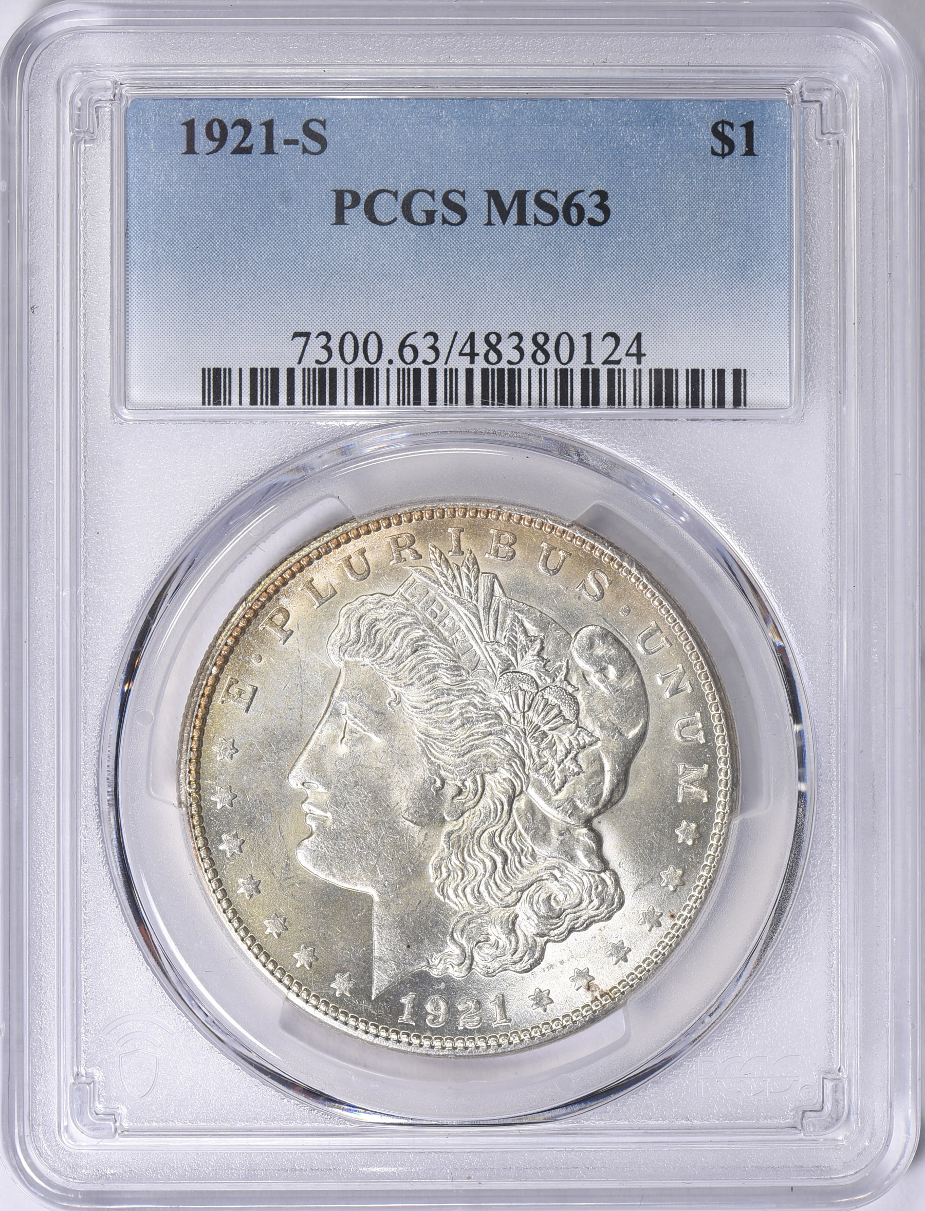 1921-S Morgan Silver Dollar PCGS MS-63 (Item 1725159) | GreatCollections Coin Auctions