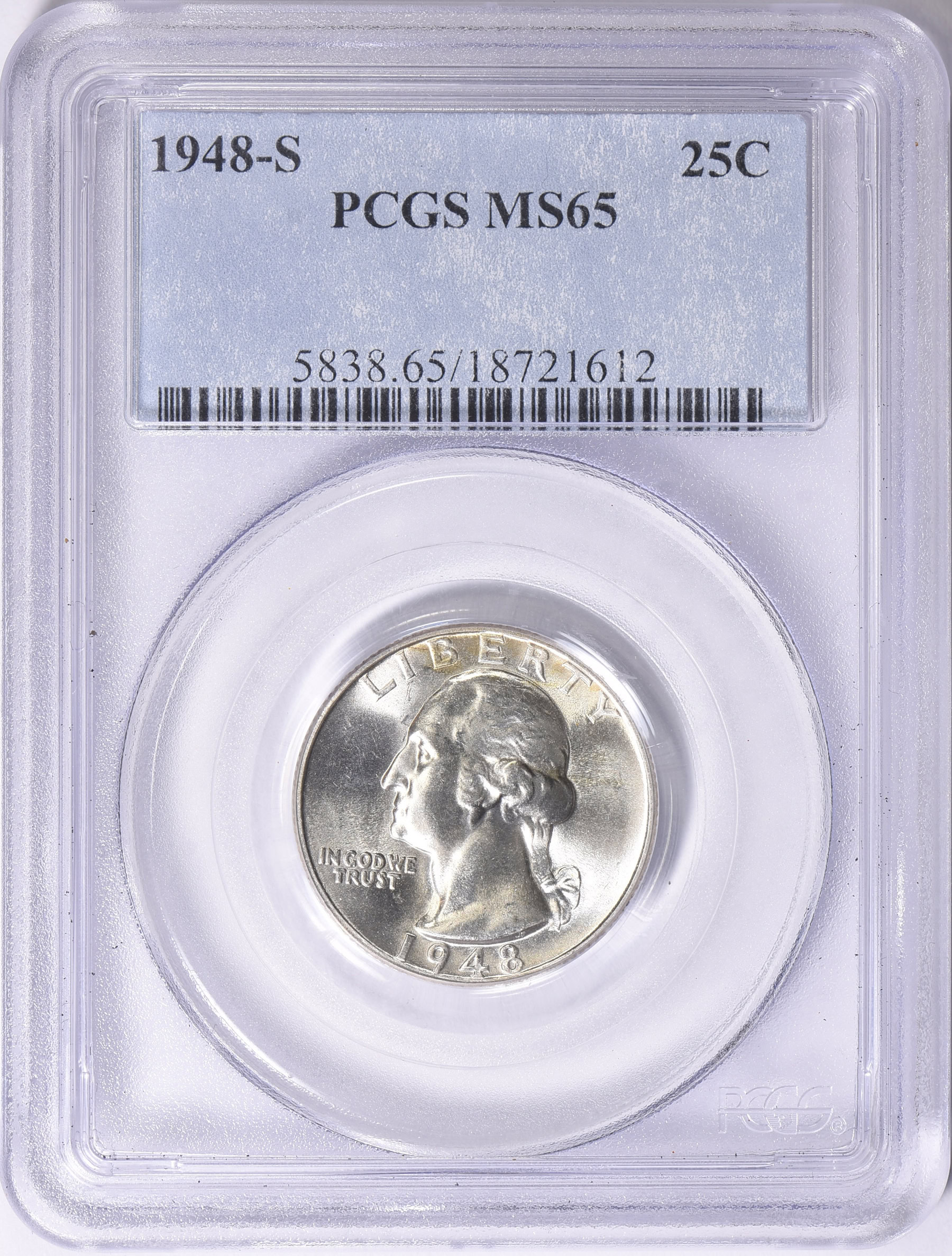 1948-S Washington Quarter PCGS MS-65 (Item 1725170) | GreatCollections Coin Auctions