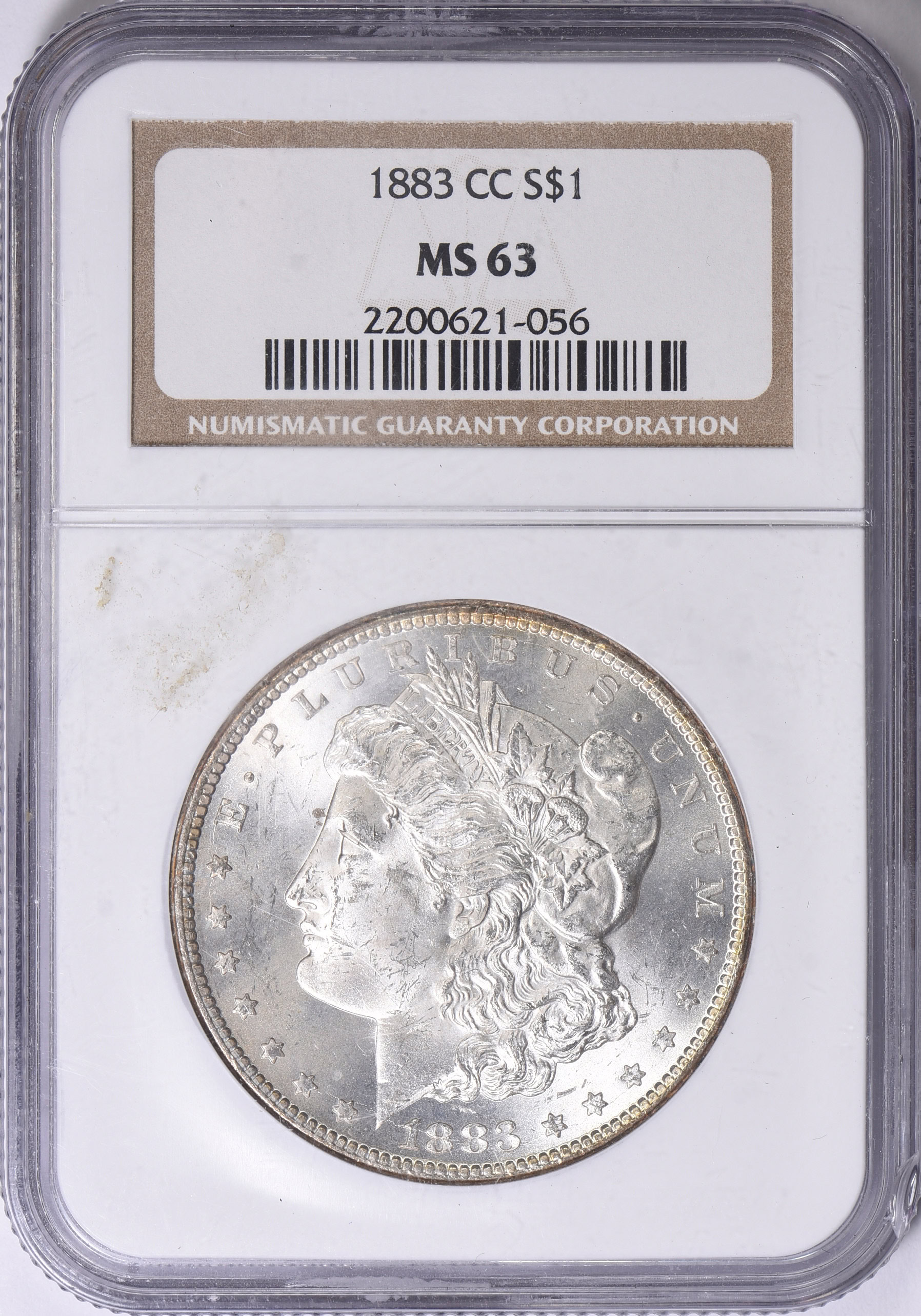 1883-CC Morgan Silver Dollar NGC MS-63 (Item 1725196) | GreatCollections Coin Auctions