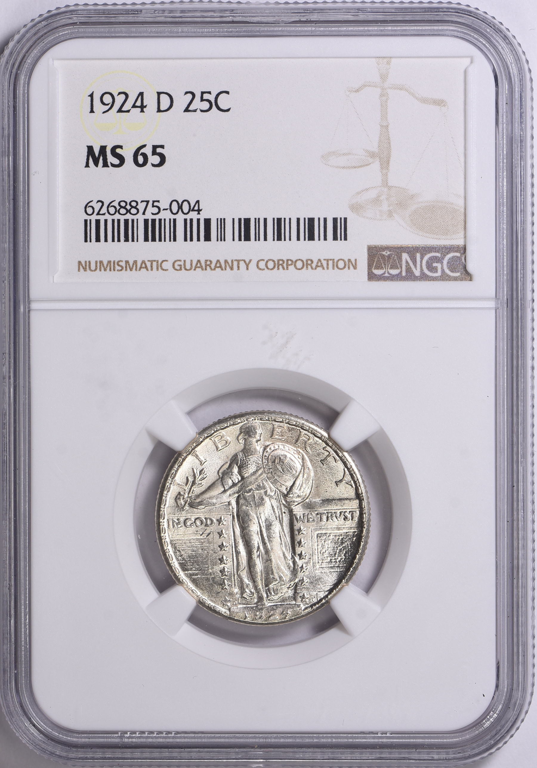1924-D Standing Liberty Quarter NGC MS-65 (Item 1725199 ...