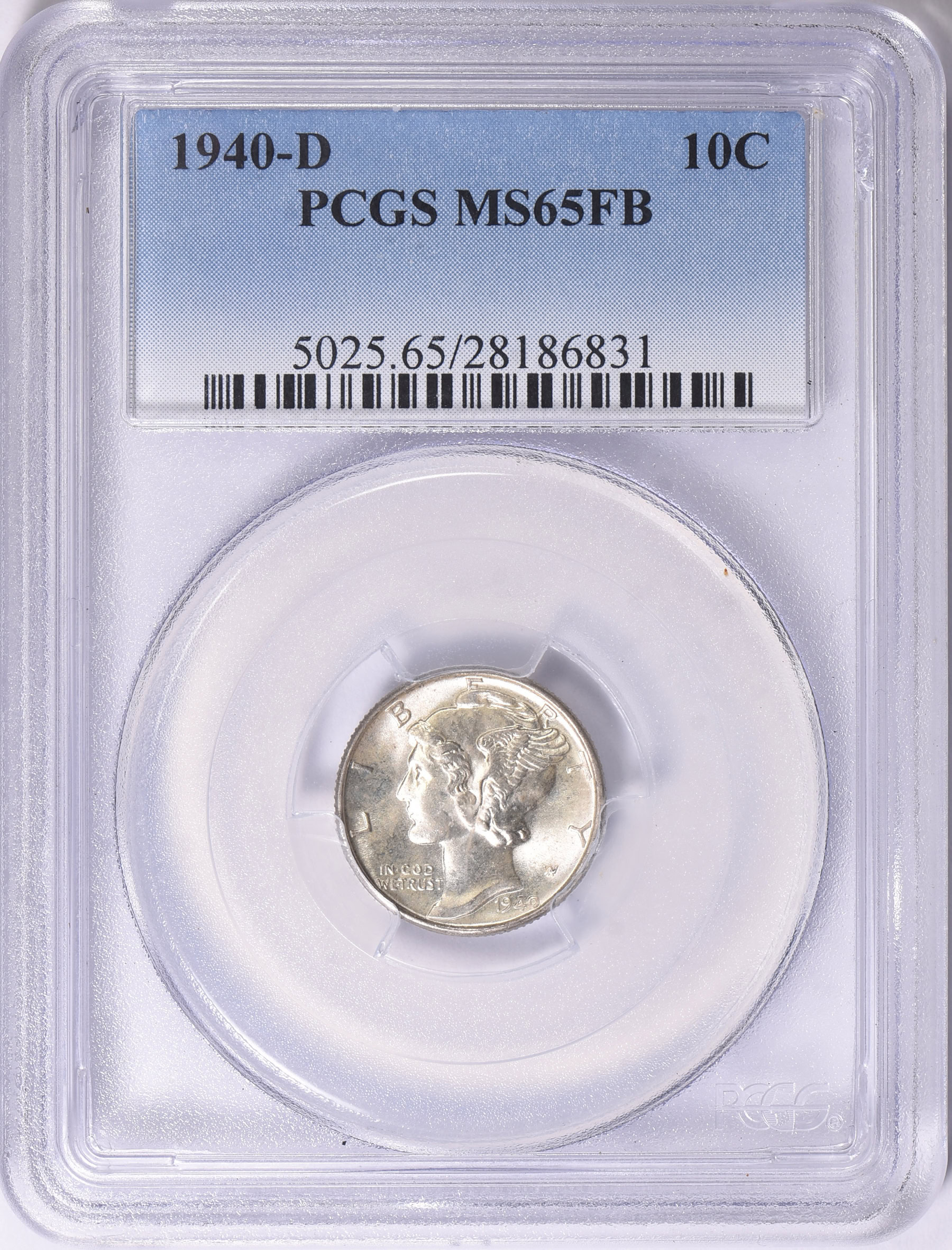 1940-D Mercury Dime PCGS MS-65 FB (Item 1725220) | GreatCollections Coin Auctions