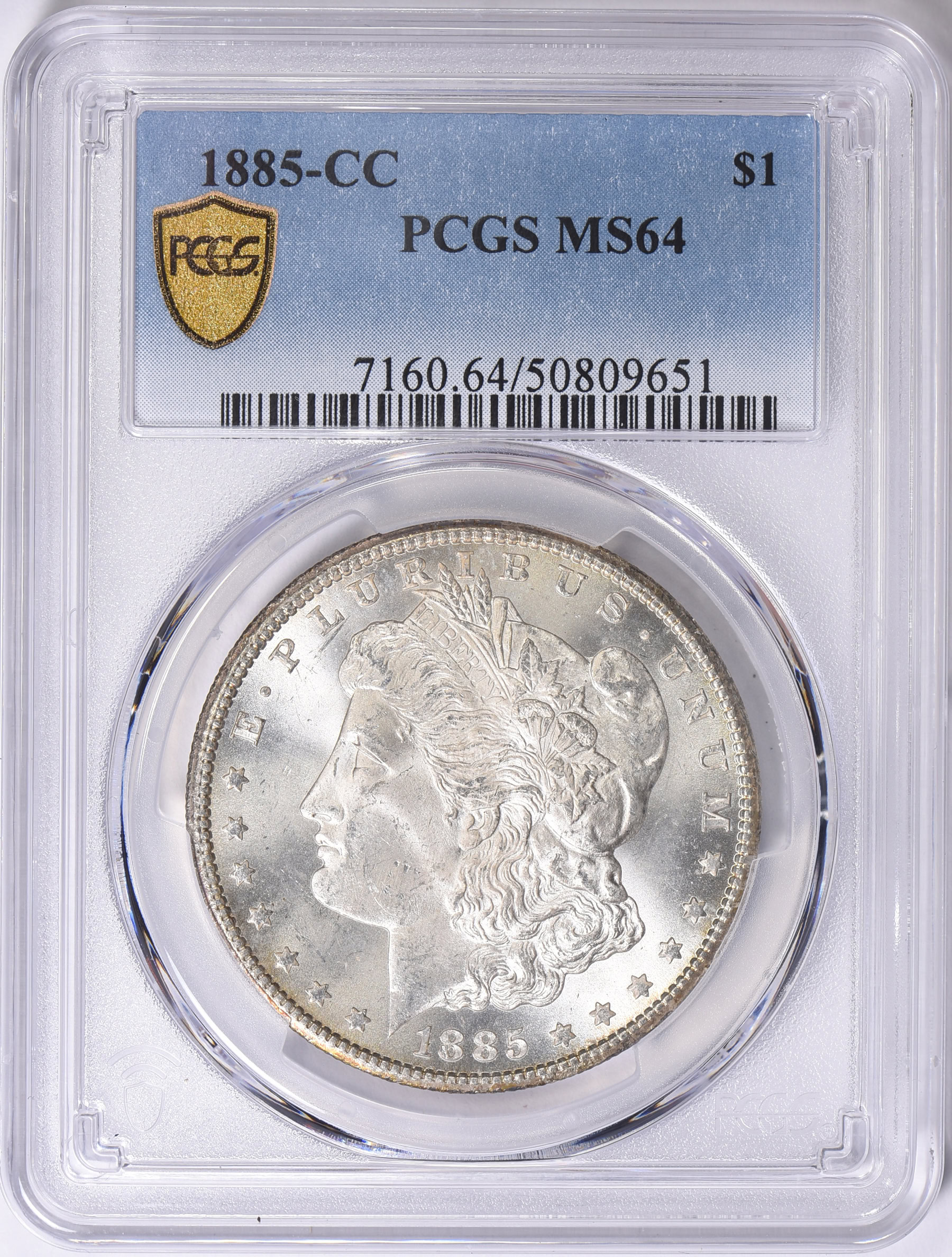 1885-CC Morgan Silver Dollar PCGS MS-64 (Item 1725258) | GreatCollections Coin Auctions