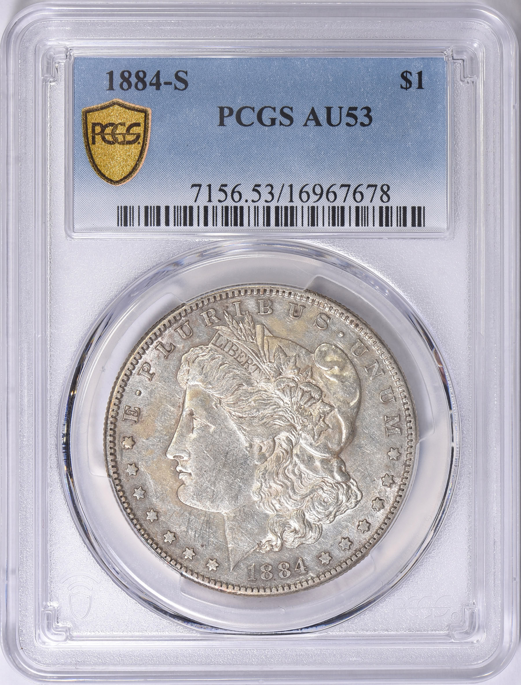 1884-S Morgan Silver Dollar PCGS AU-53 (Item 1725280) | GreatCollections Coin Auctions