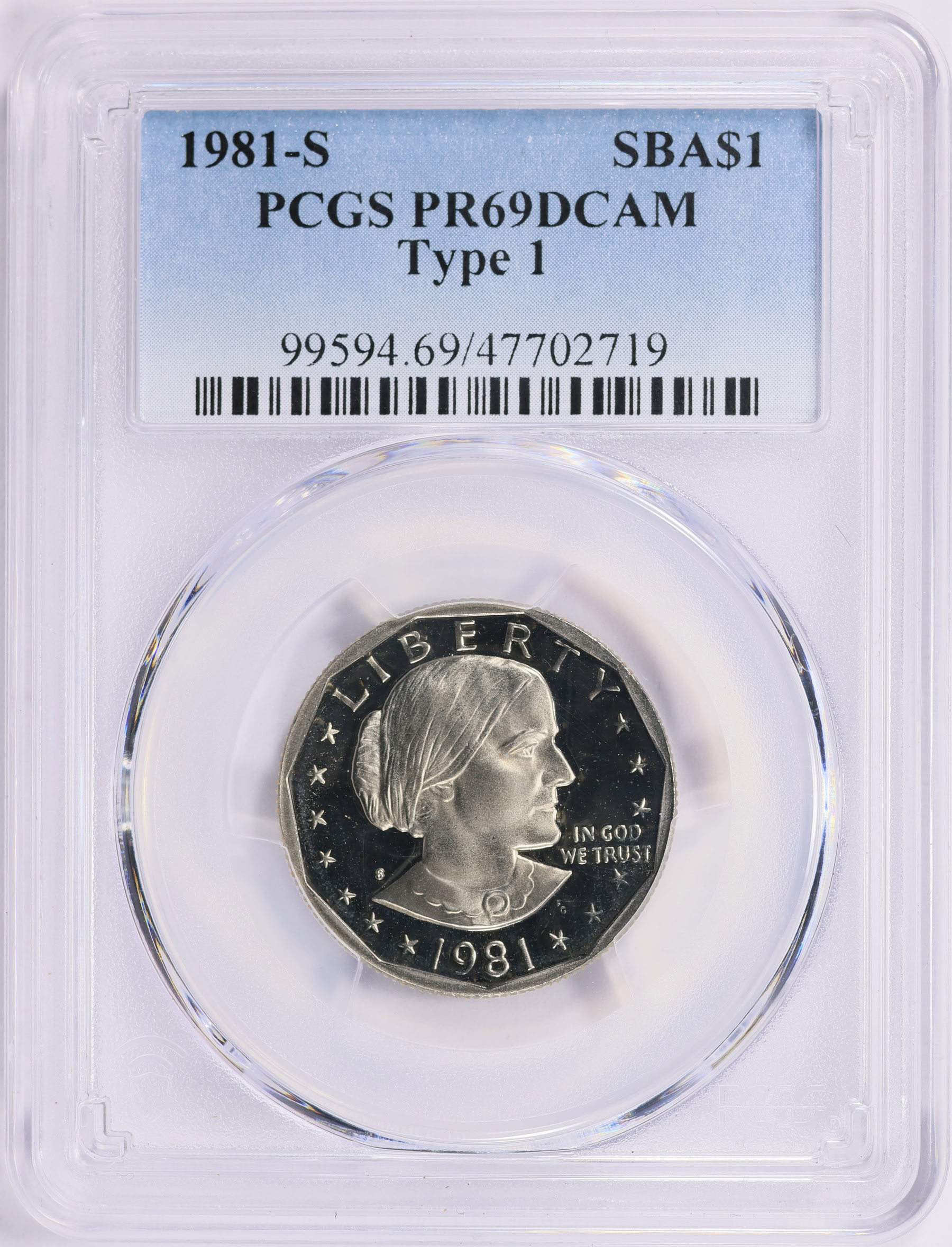 1981-S Susan B. Anthony Dollar Type 1 PCGS Proof-69 DCAM (Item 1725346 ...