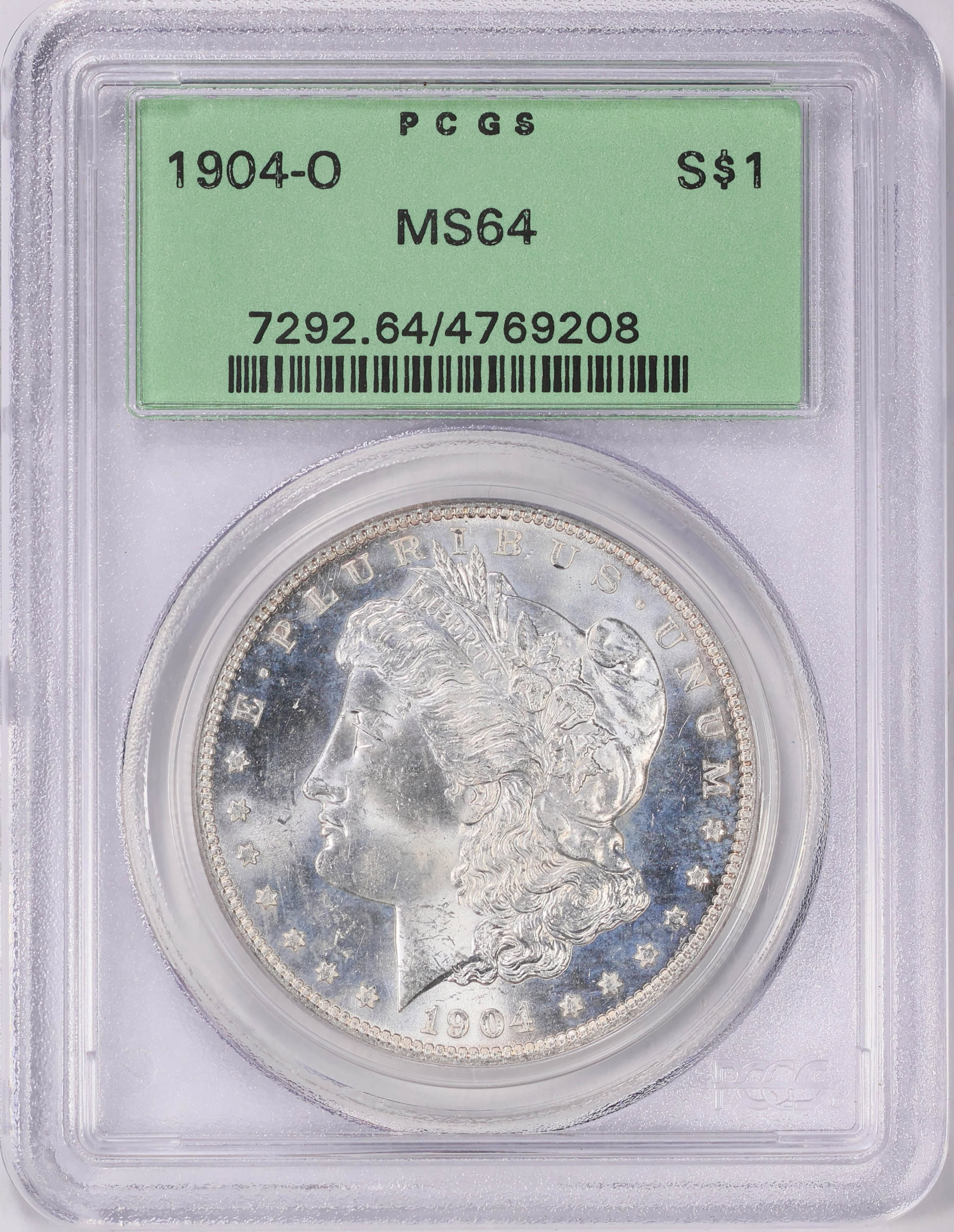 1904-O Morgan Silver Dollar PCGS MS-64 OGH (Item 1725433) | GreatCollections Coin Auctions