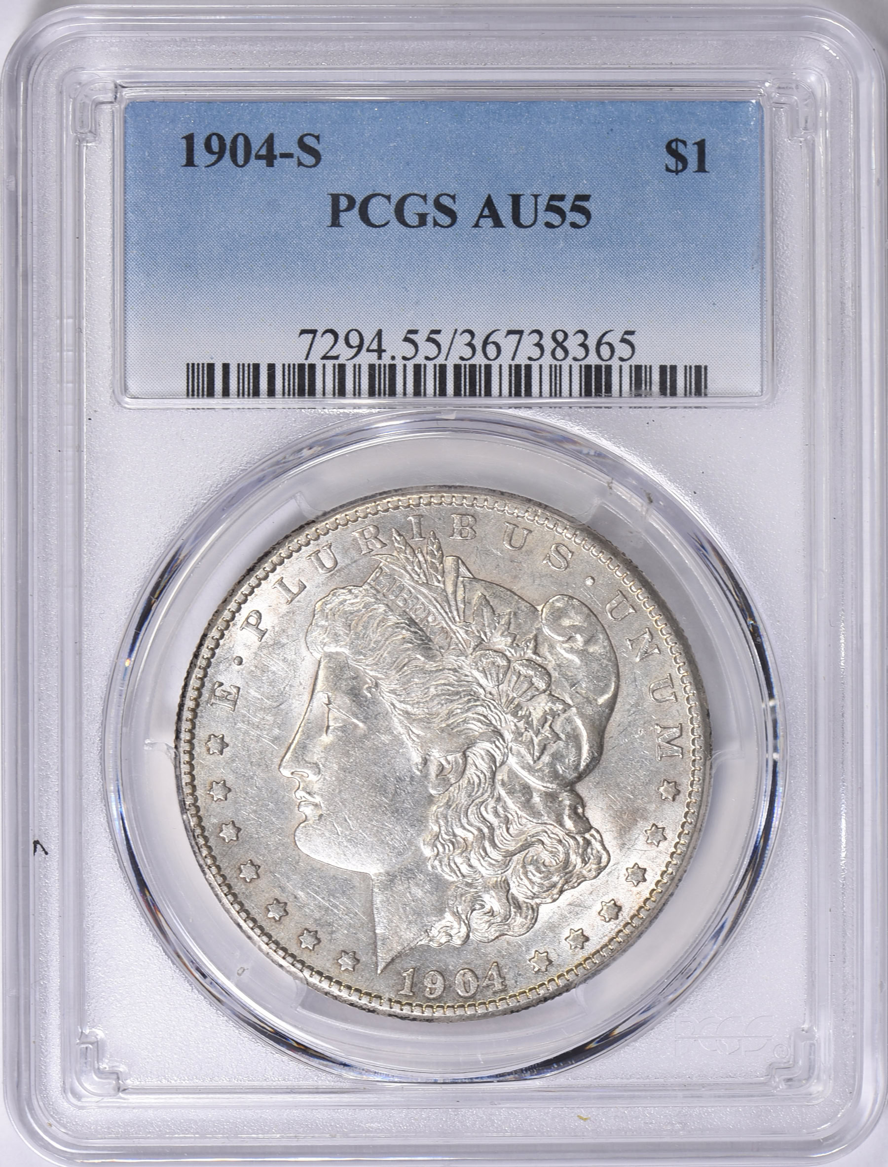 1904-S Morgan Silver Dollar PCGS AU-55 (Item 1725544) | GreatCollections Coin Auctions