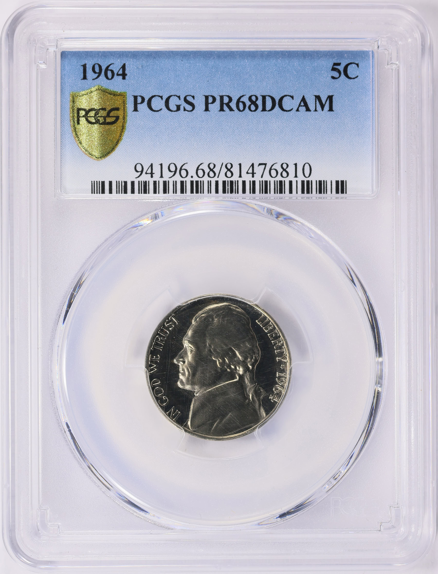 1964 Jefferson Nickel PCGS Proof-68 DCAM (Item 1725603 ...