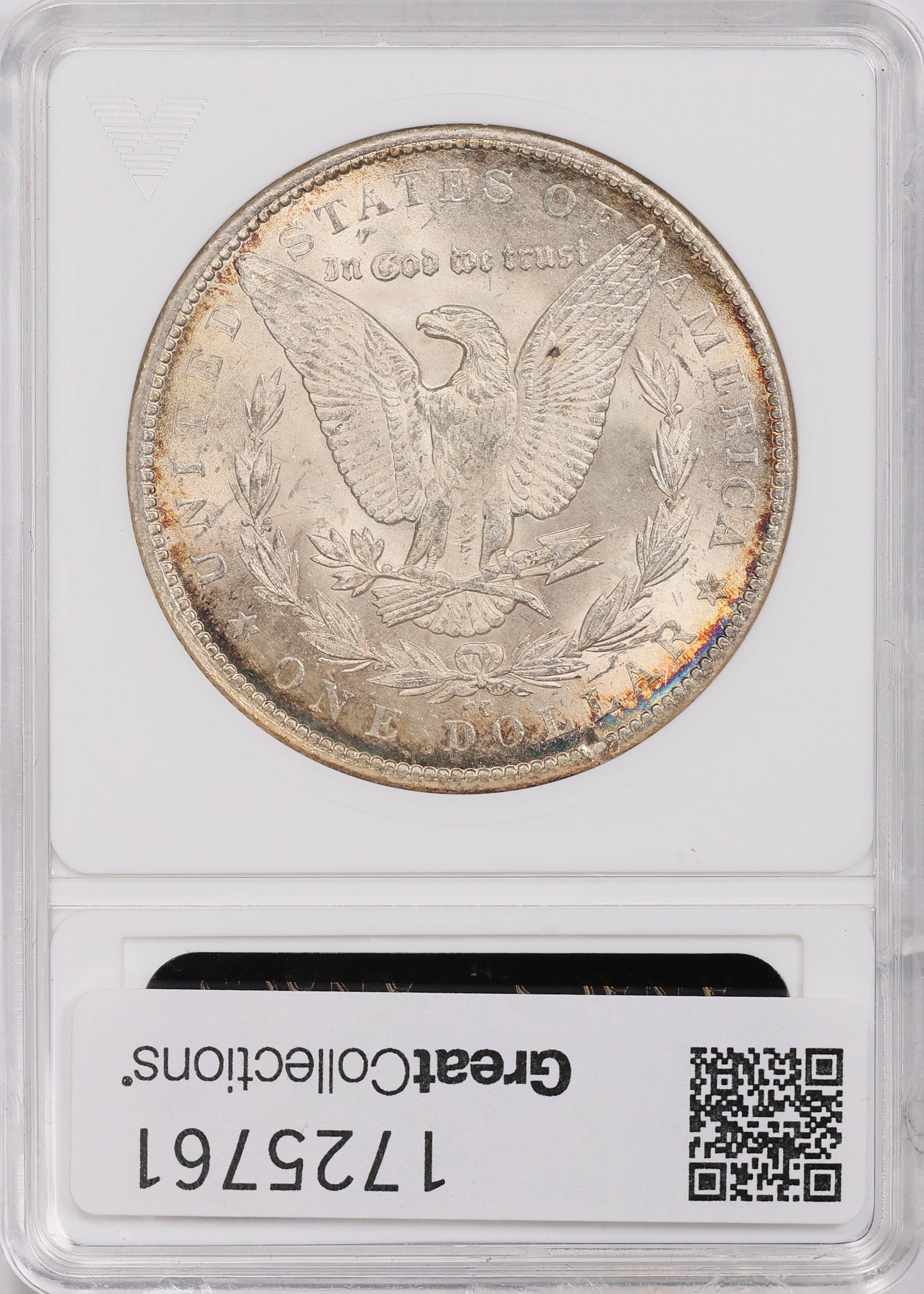 1879-CC Morgan Silver Dollar Capped Die VAM-3 Top 100 ANACS MS-60 OH (Toned) (Item 1725761 ...